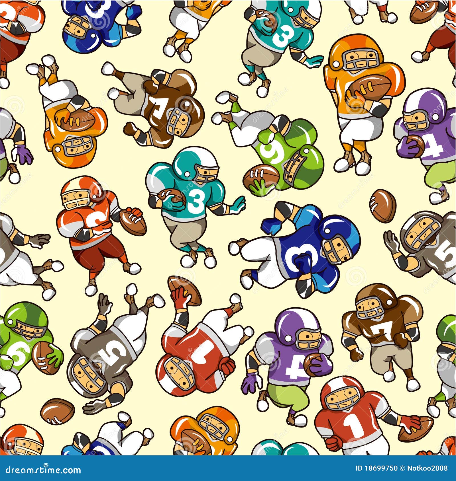 Seamless football pattern stock vector. Illustration of clip - 18699750