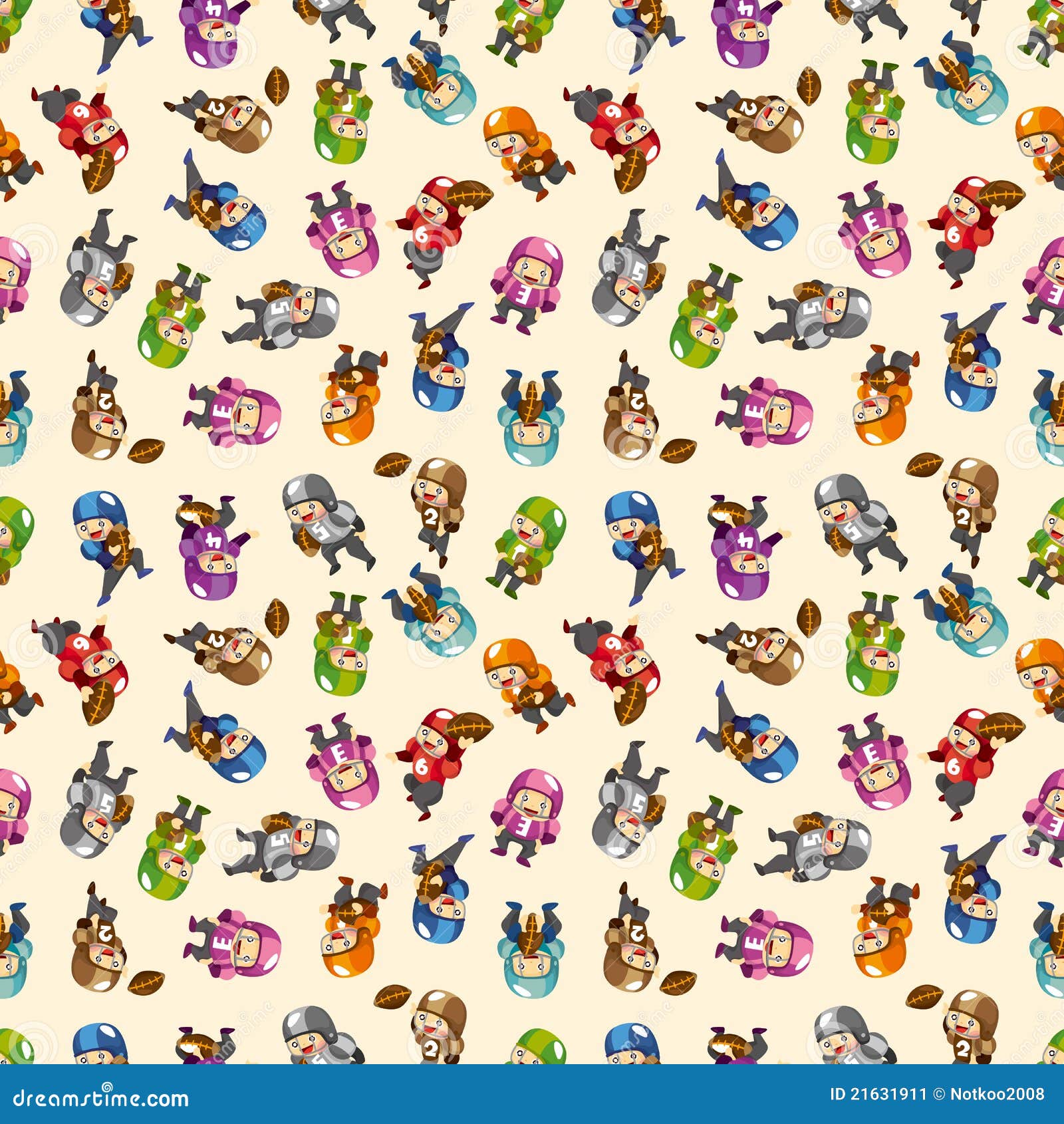 Seamless Football Pattern Vector Illustration | CartoonDealer.com #22822490