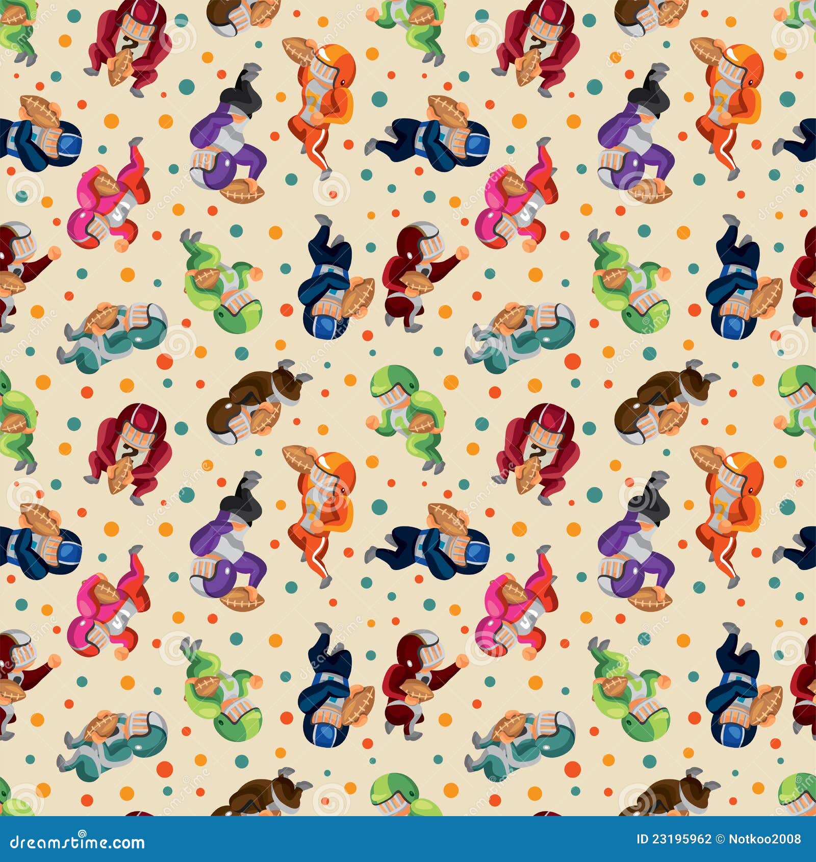 Seamless Football Pattern Vector Illustration | CartoonDealer.com #22822490
