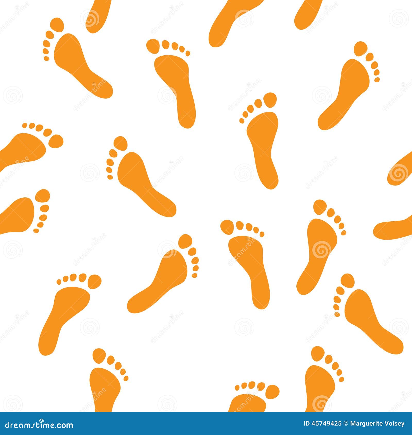 Seamless Footprints. Cartoon Vector | CartoonDealer.com #45749425
