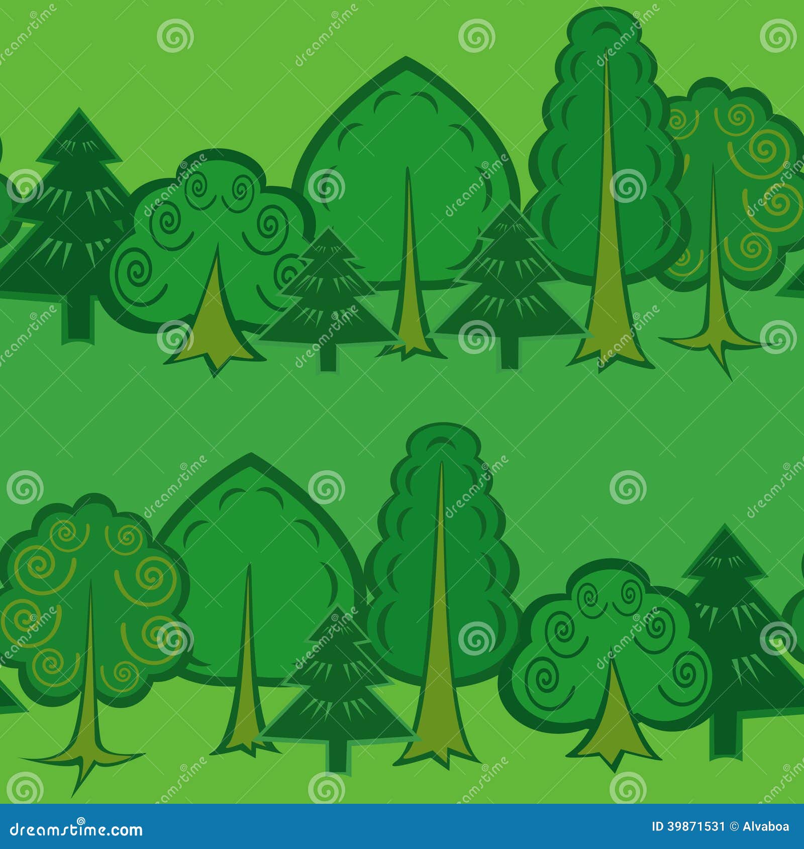 Seamless forest pattern stock vector. Illustration of environment ...