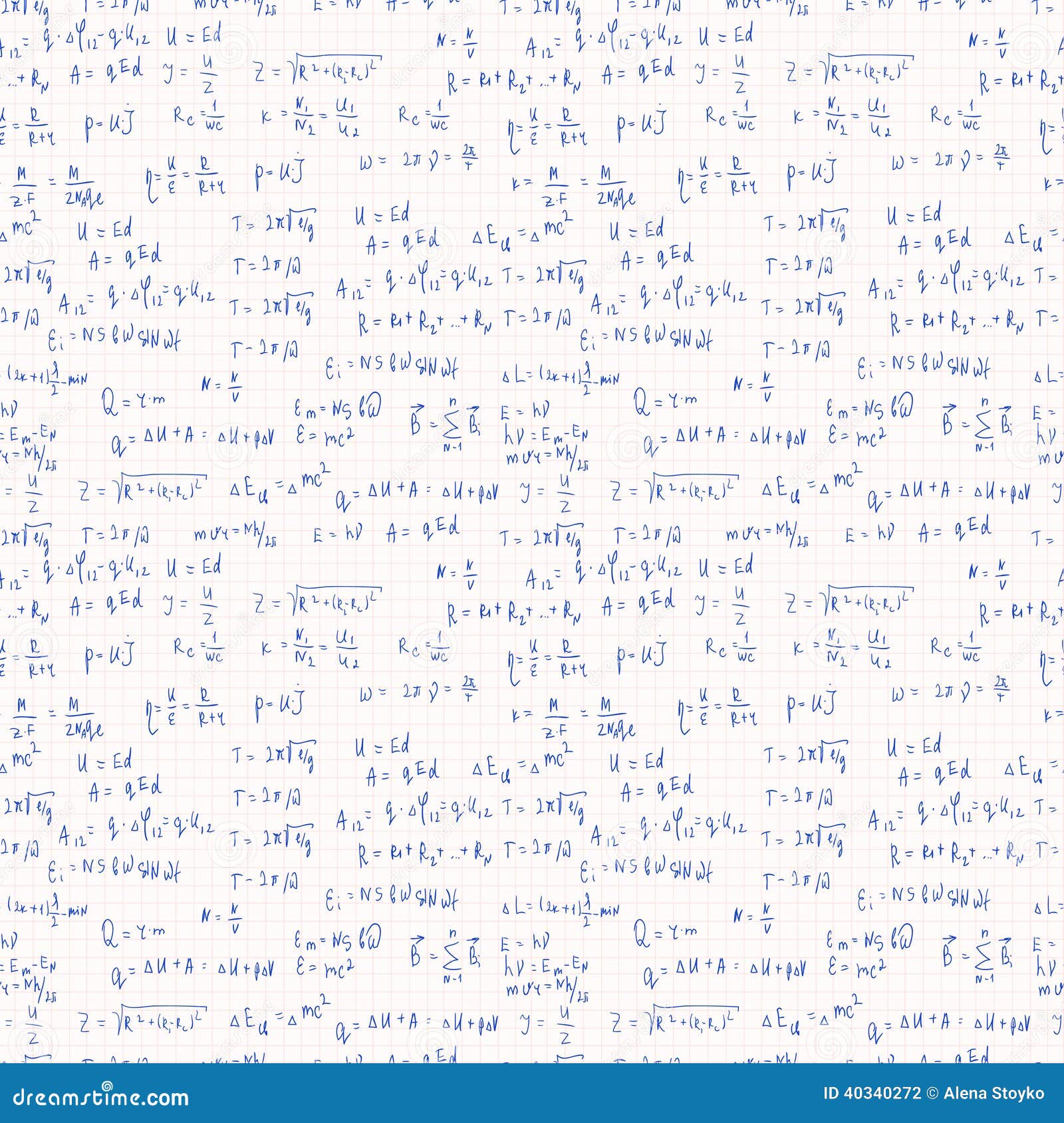 Seamless Formula Pattern Vector Illustration | CartoonDealer.com #56241300