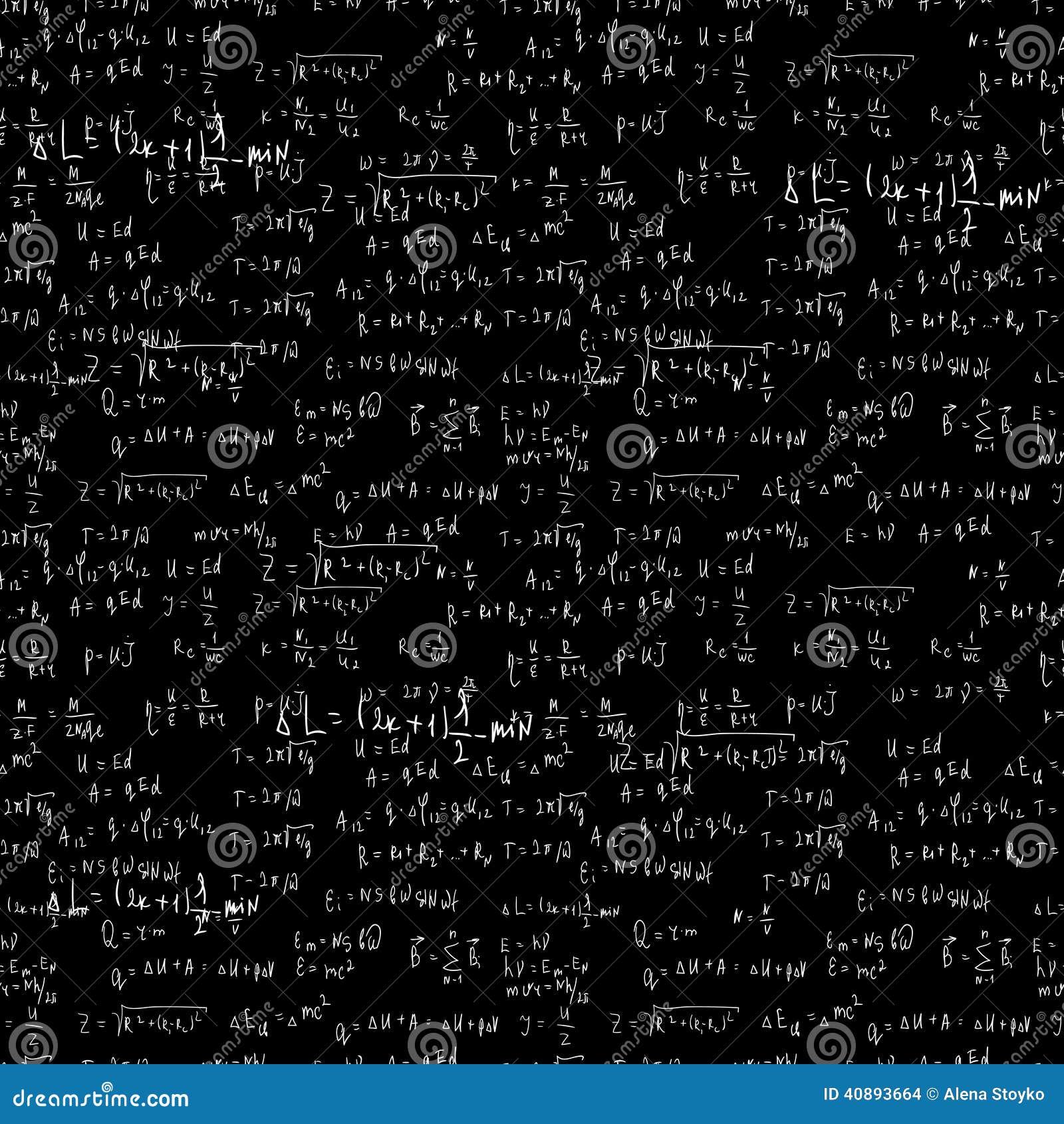 Seamless Formula Pattern Vector Illustration | CartoonDealer.com #56241300