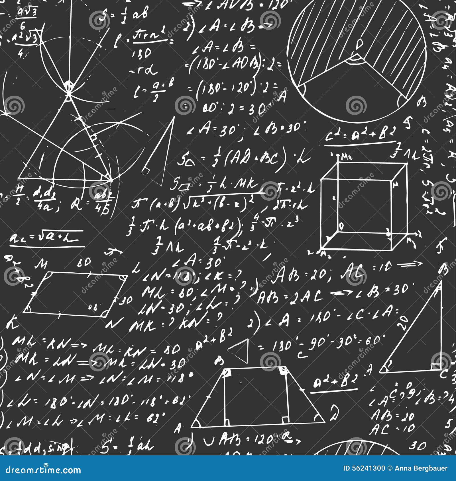 Seamless formula pattern stock vector. Illustration of cube - 56241300