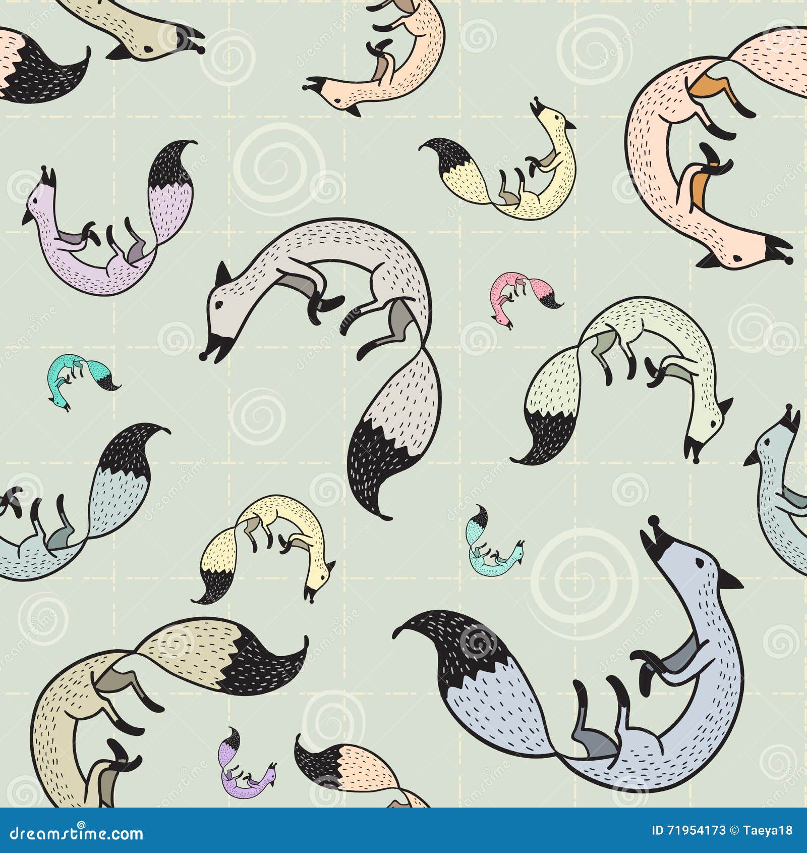 Seamless fox pattern stock vector. Illustration of scrapbook - 71954173
