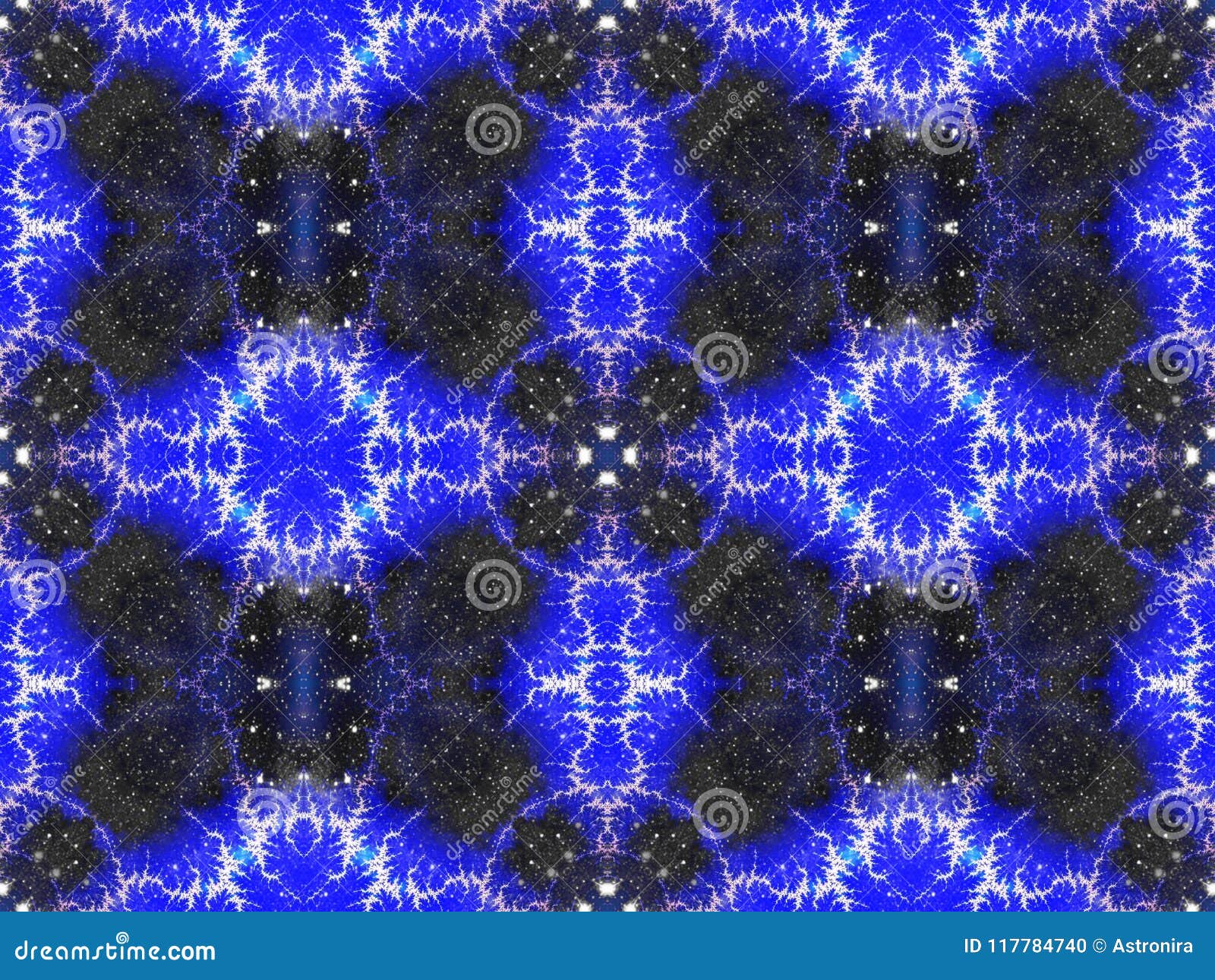 Seamless Fractal Pattern with a with Lightning Stock Illustration ...
