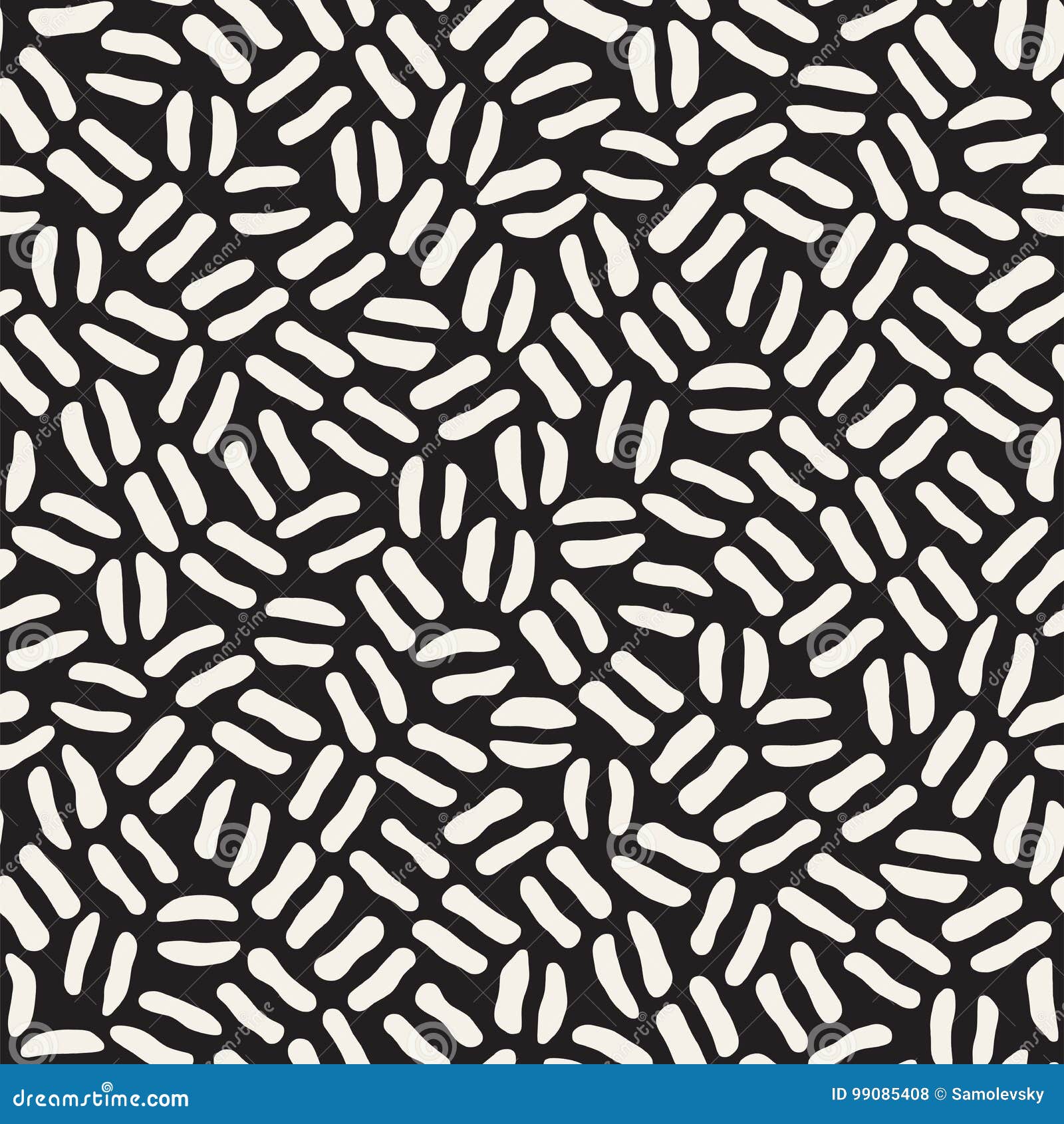 Seamless Freehand Pattern. Vector Abstract Rough Lines Background. Hand ...