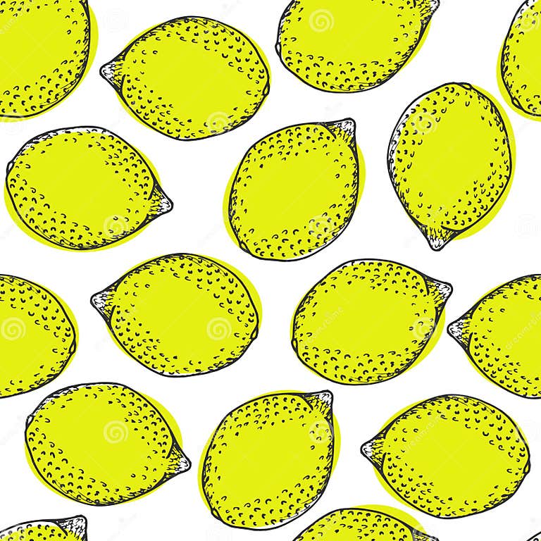 Seamless Fruit Pattern on White Background Stock Vector - Illustration ...