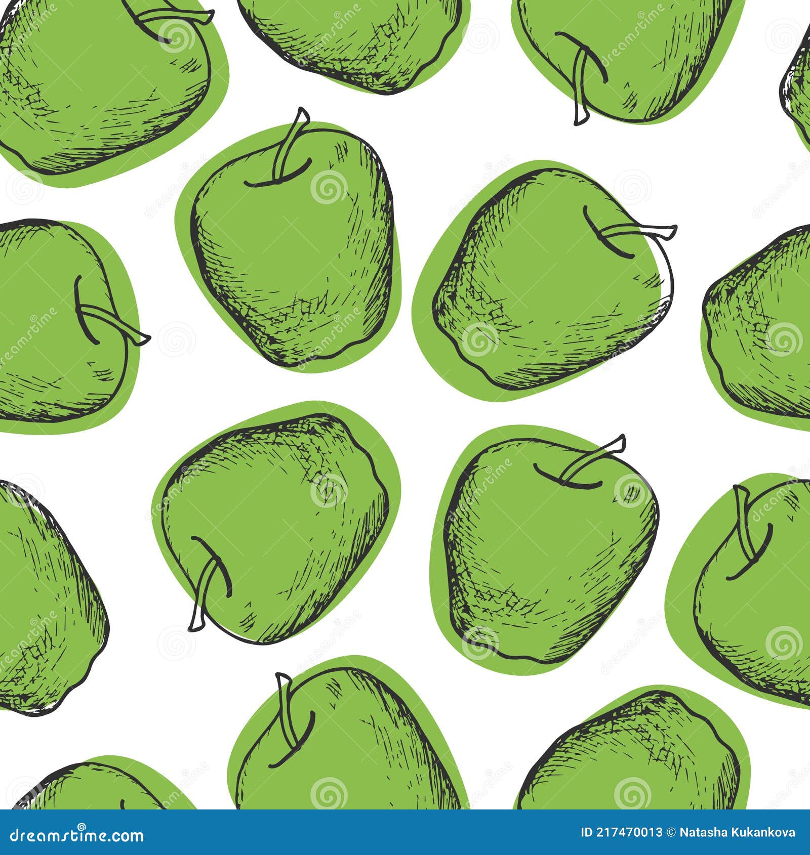 Seamless Fruit Pattern on White Background Stock Vector - Illustration ...