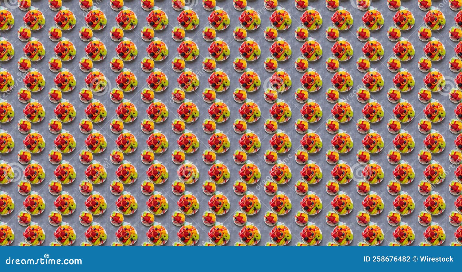 Seamless Fruit Salad Pattern Background Stock Illustration ...