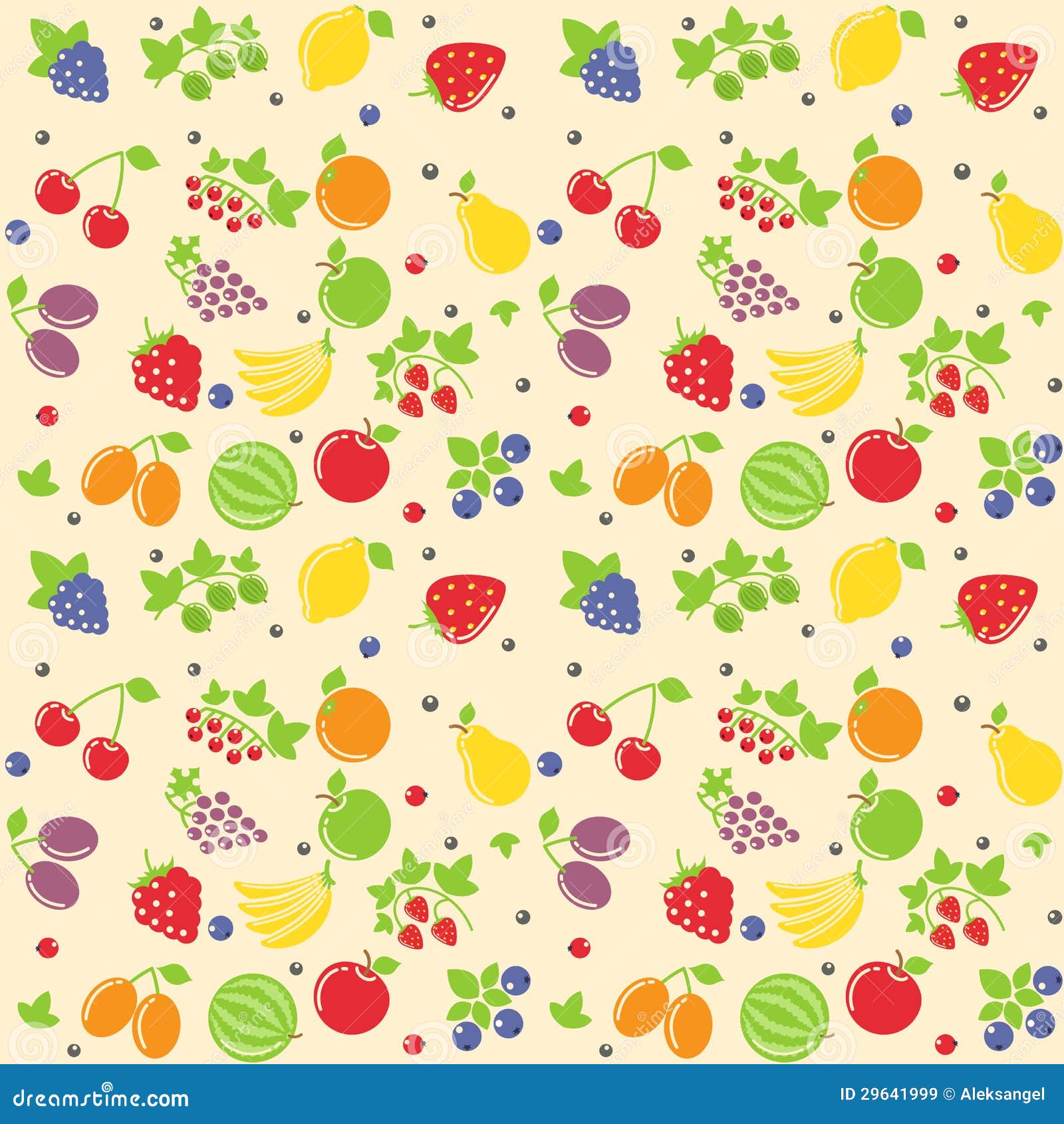 Seamless Fruit Background, Vector Wallpaper | CartoonDealer.com #203816130