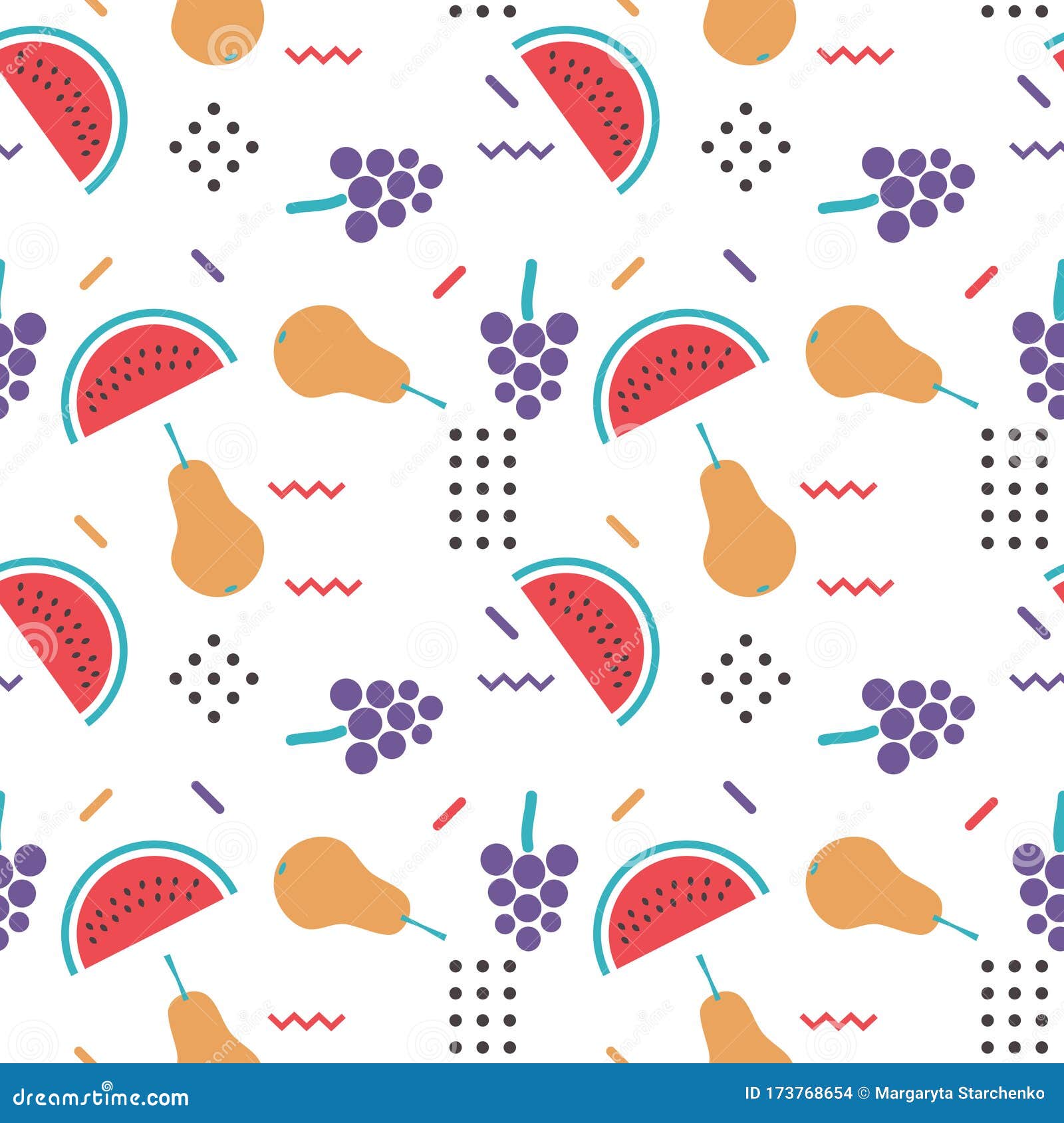 Seamless fruits pattern stock vector. Illustration of seamless - 173768654