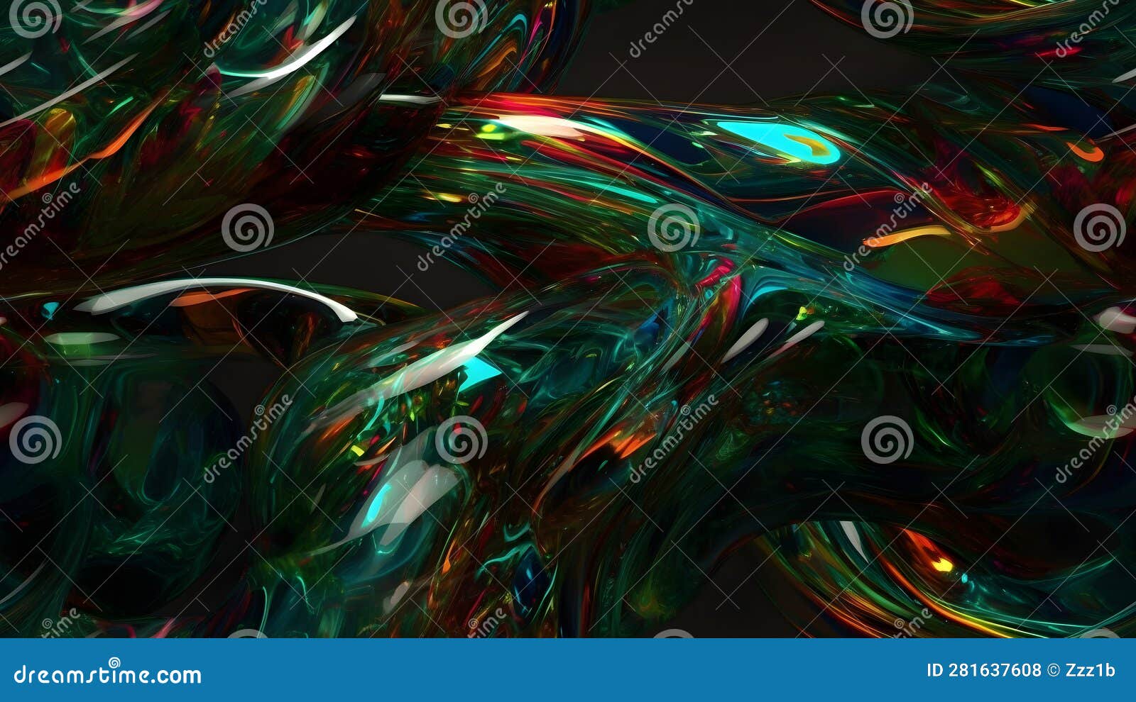 Seamless Full-frame Background of Twisted Transparent Colored Glass ...