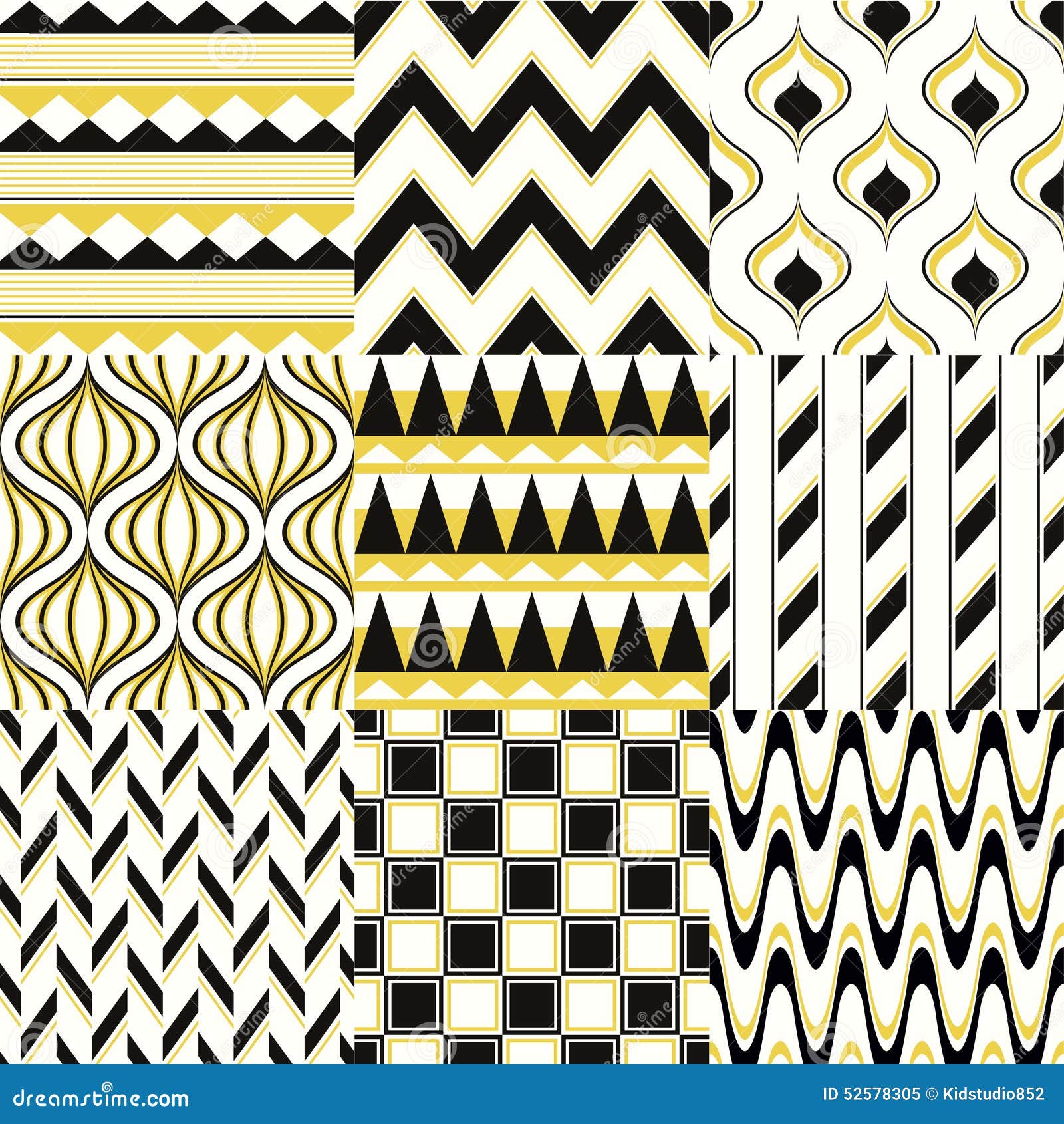 Seamless Fun Geometric Mesh Pattern Stock Vector - Illustration of ...