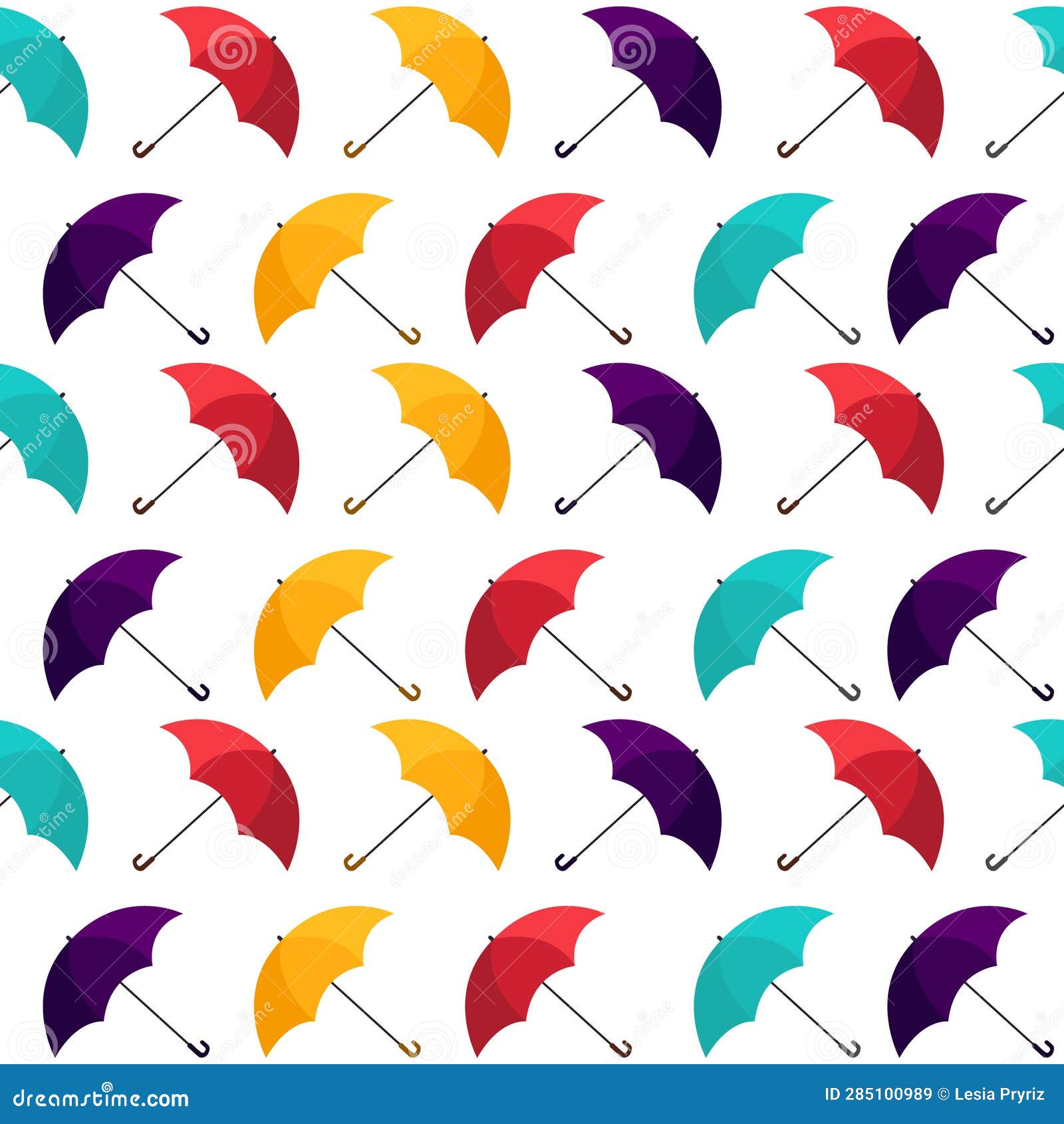 Seamless Fun Pattern with Umbrellas. for Printing on Paper, Fabric ...