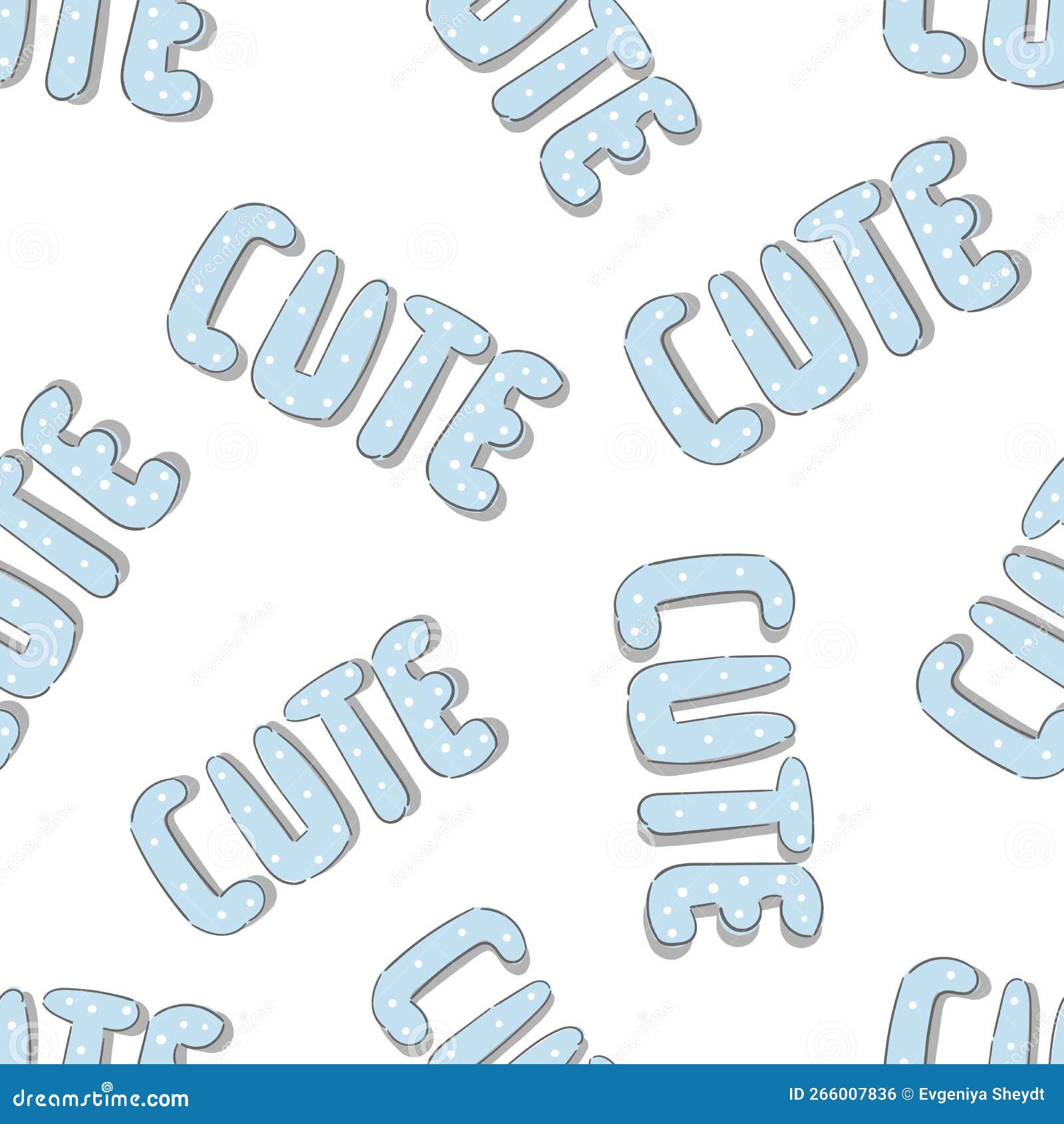 Seamless Fun Pattern with Words and Lettering Cute. Bright Cute Words ...