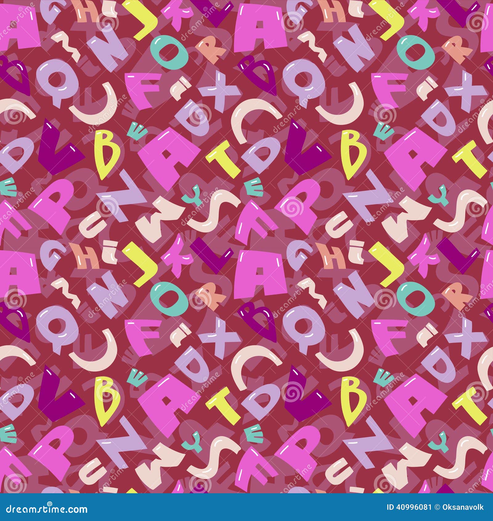 Seamless Funky Alphabet Texture Pattern Stock Vector - Illustration of ...