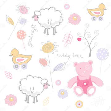 Seamless Funky Cartoon Pattern. Stock Vector - Illustration of orange ...