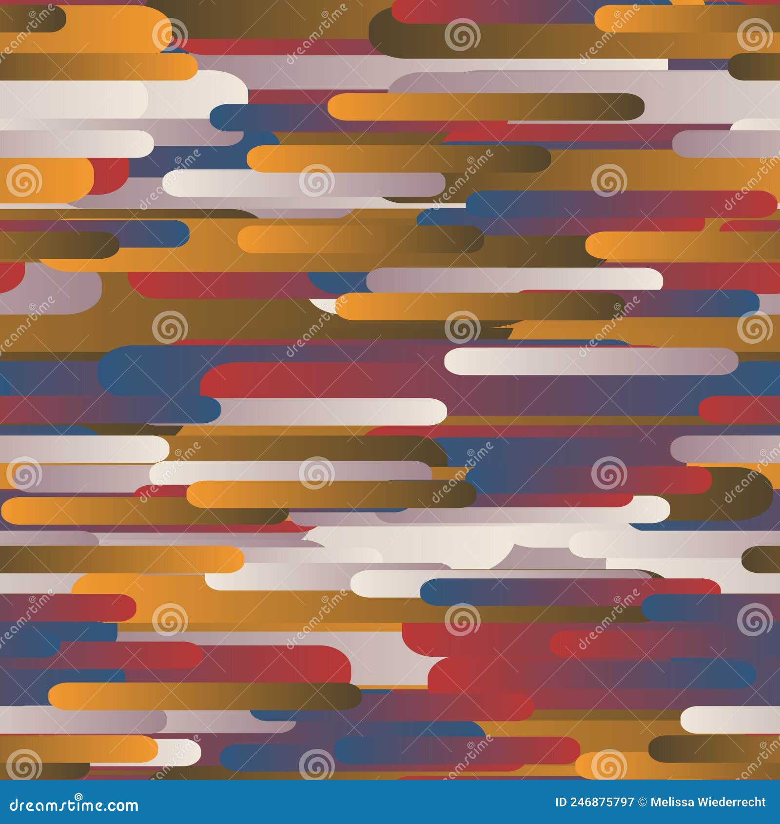 Seamless Funky Pill Shaped Gradient Lines Surface Pattern Design for ...