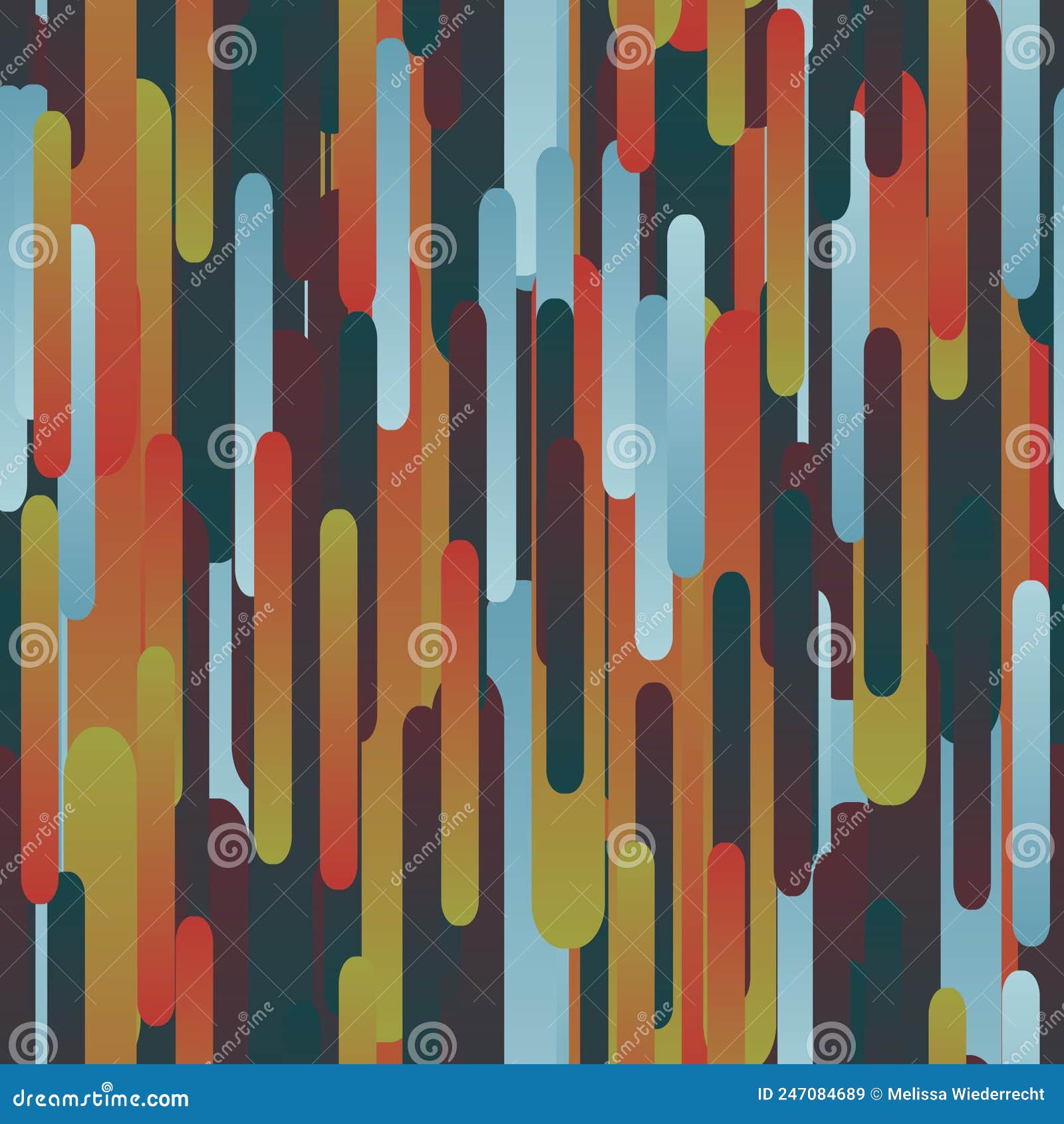 Seamless Funky Pill Shaped Gradient Lines Surface Pattern Design for ...