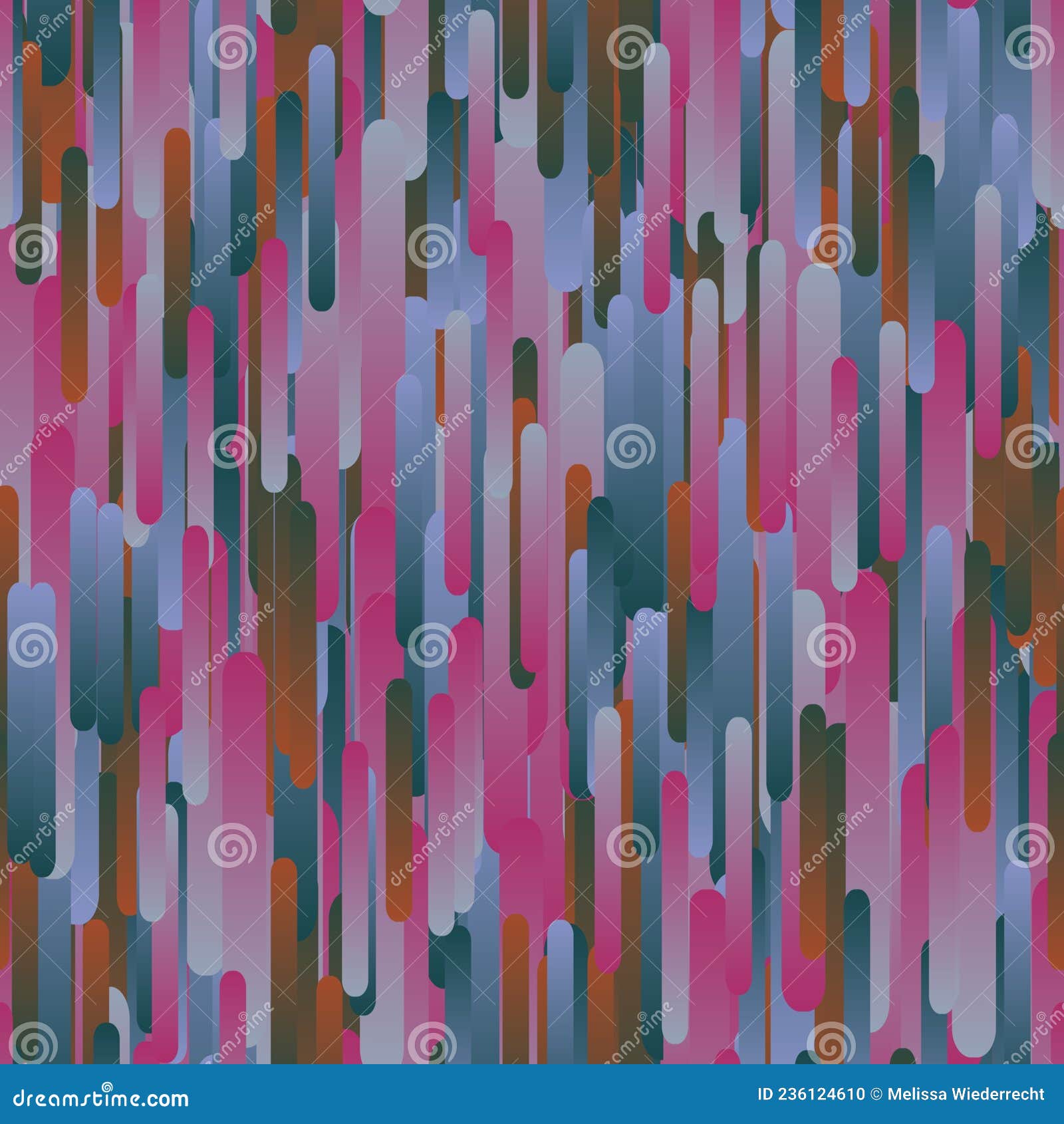 Seamless Funky Pill Shaped Gradient Lines Surface Pattern Design for ...