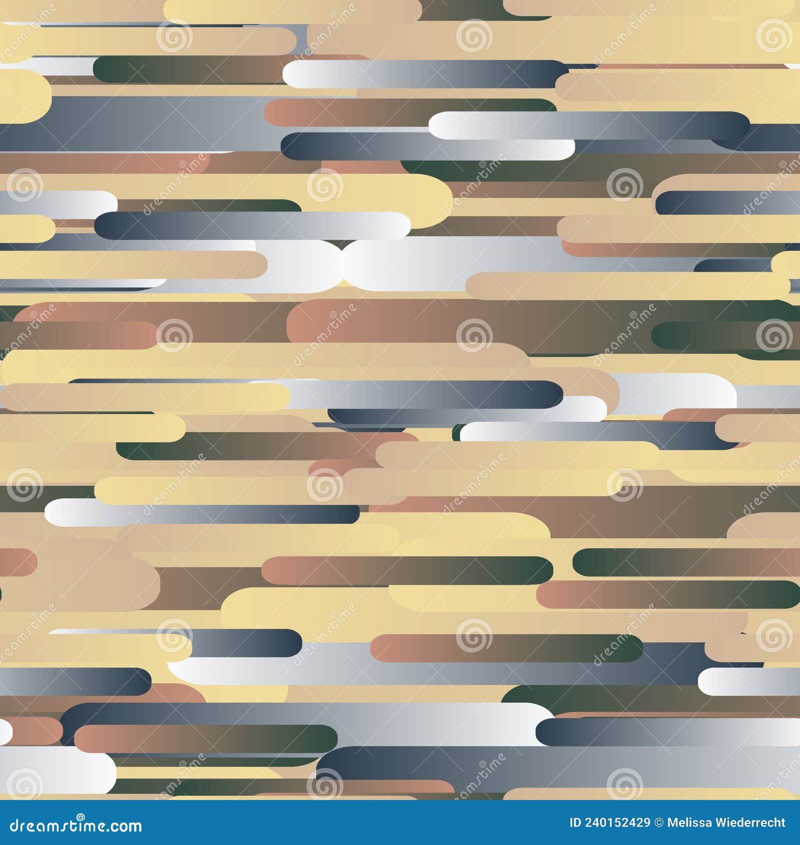 Seamless Funky Pill Shaped Gradient Lines Surface Pattern Design for ...