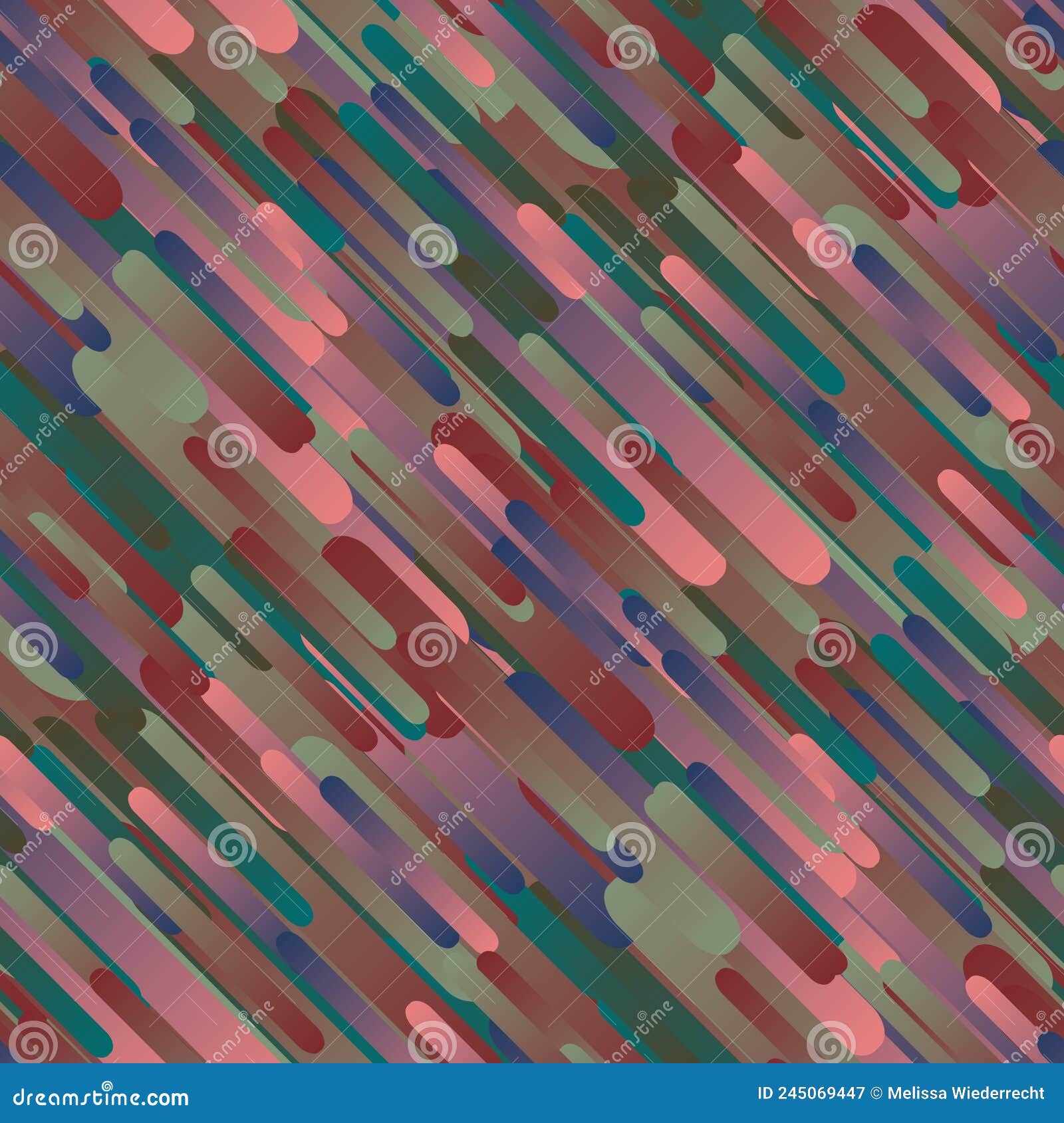 Seamless Funky Pill Shaped Gradient Lines Surface Pattern Design for ...