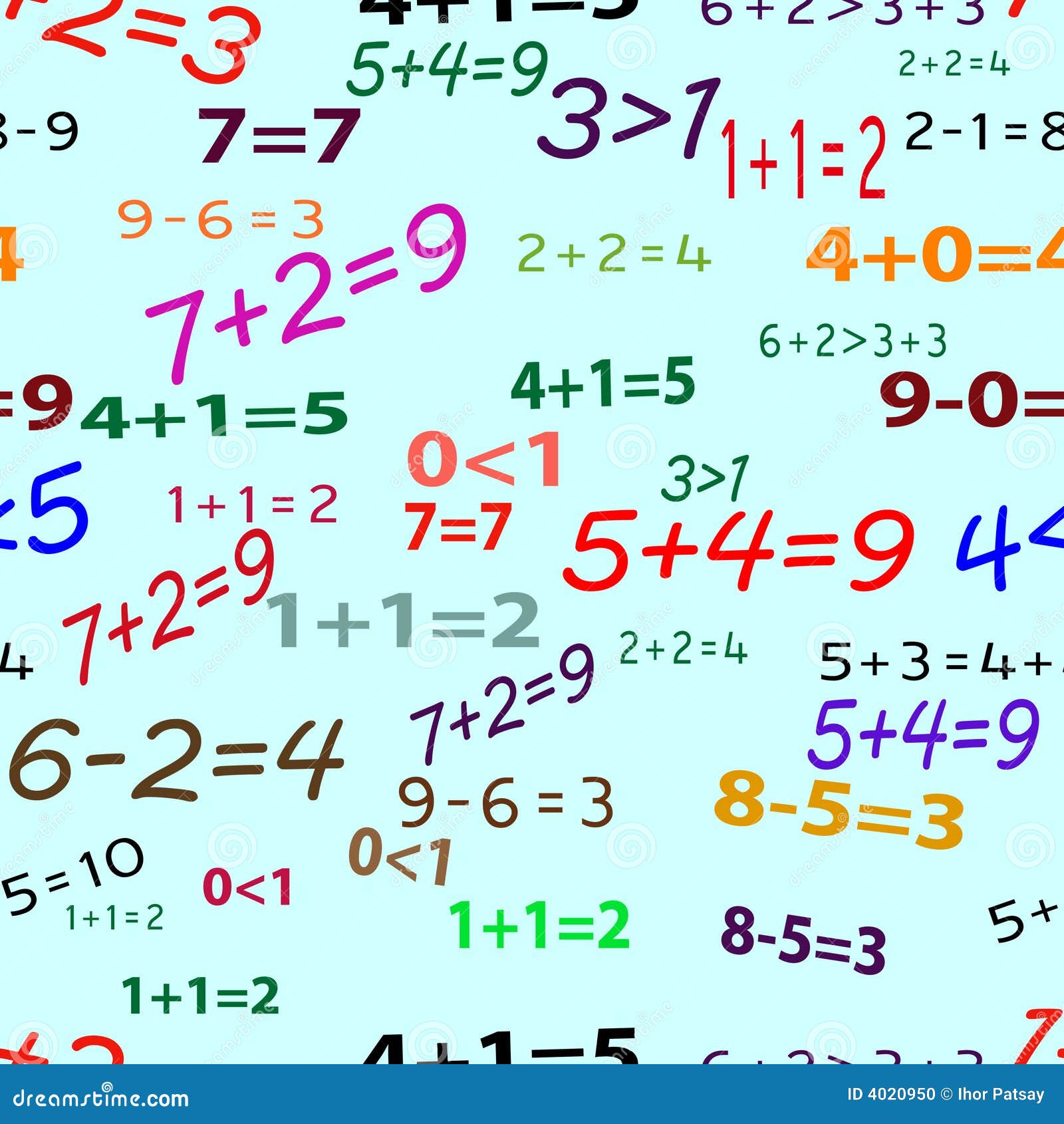 Seamless funny mathematics stock vector. Illustration of pink - 4020950