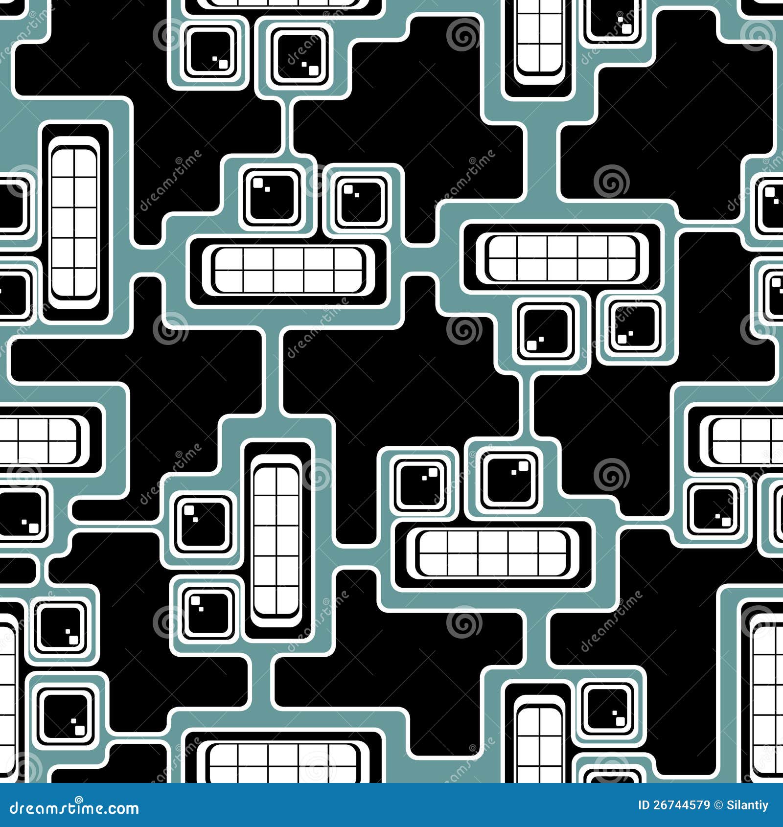 Seamless Futuristic Background Stock Vector - Illustration of fantasy ...