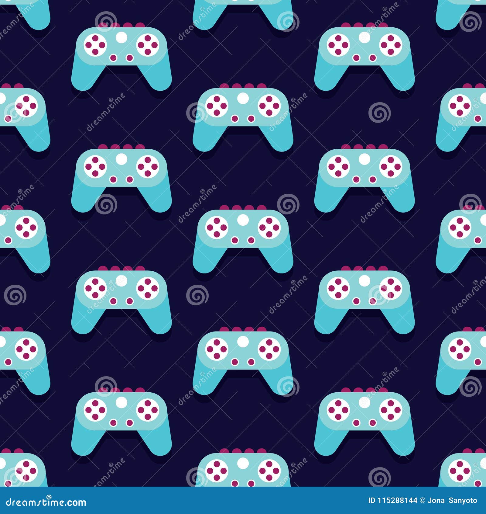 Seamless Gamepad Pattern Vector Stock Vector - Illustration of pattern ...