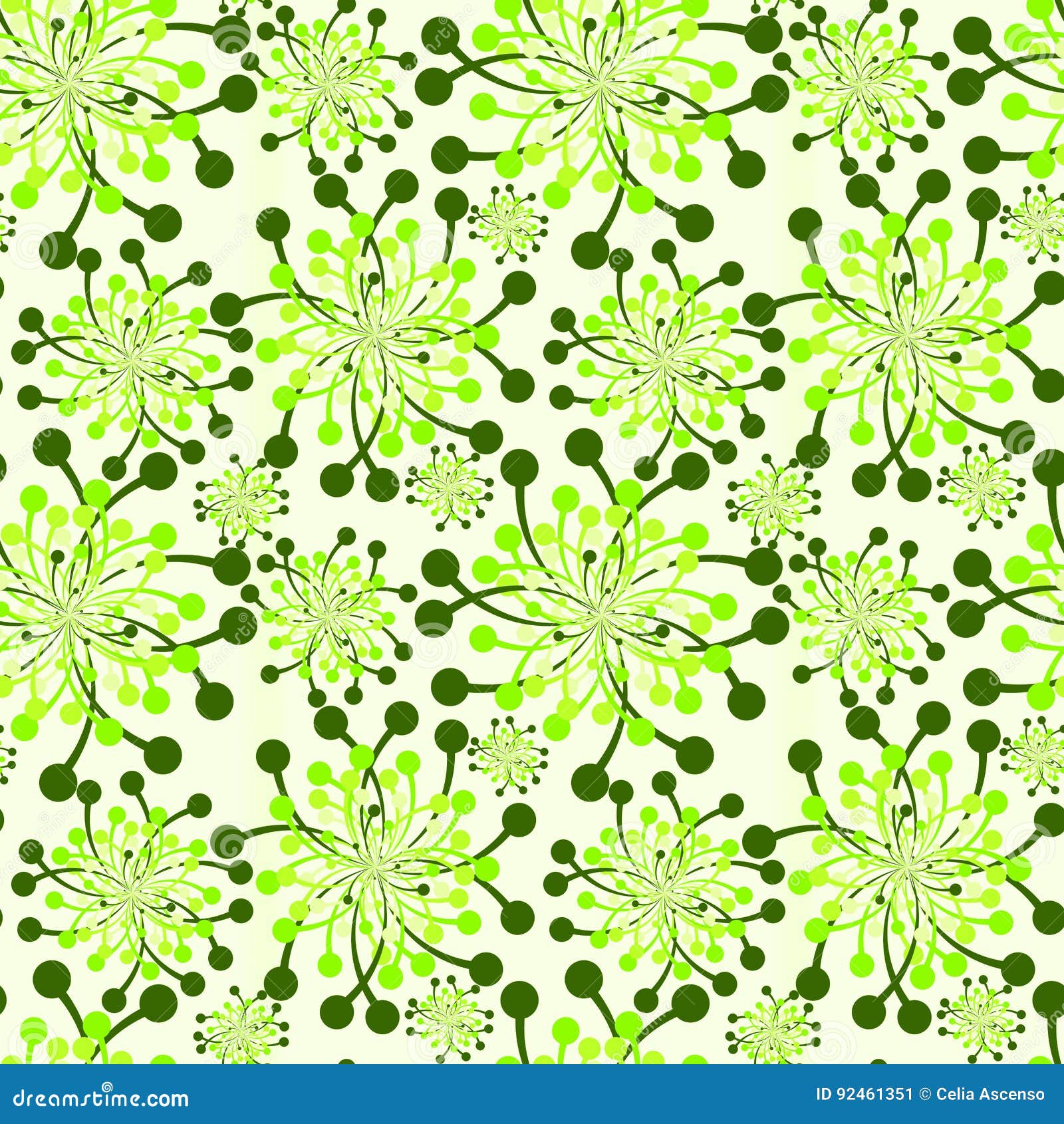 Seamless Garden Pattern Background Stock Illustration - Illustration of ...