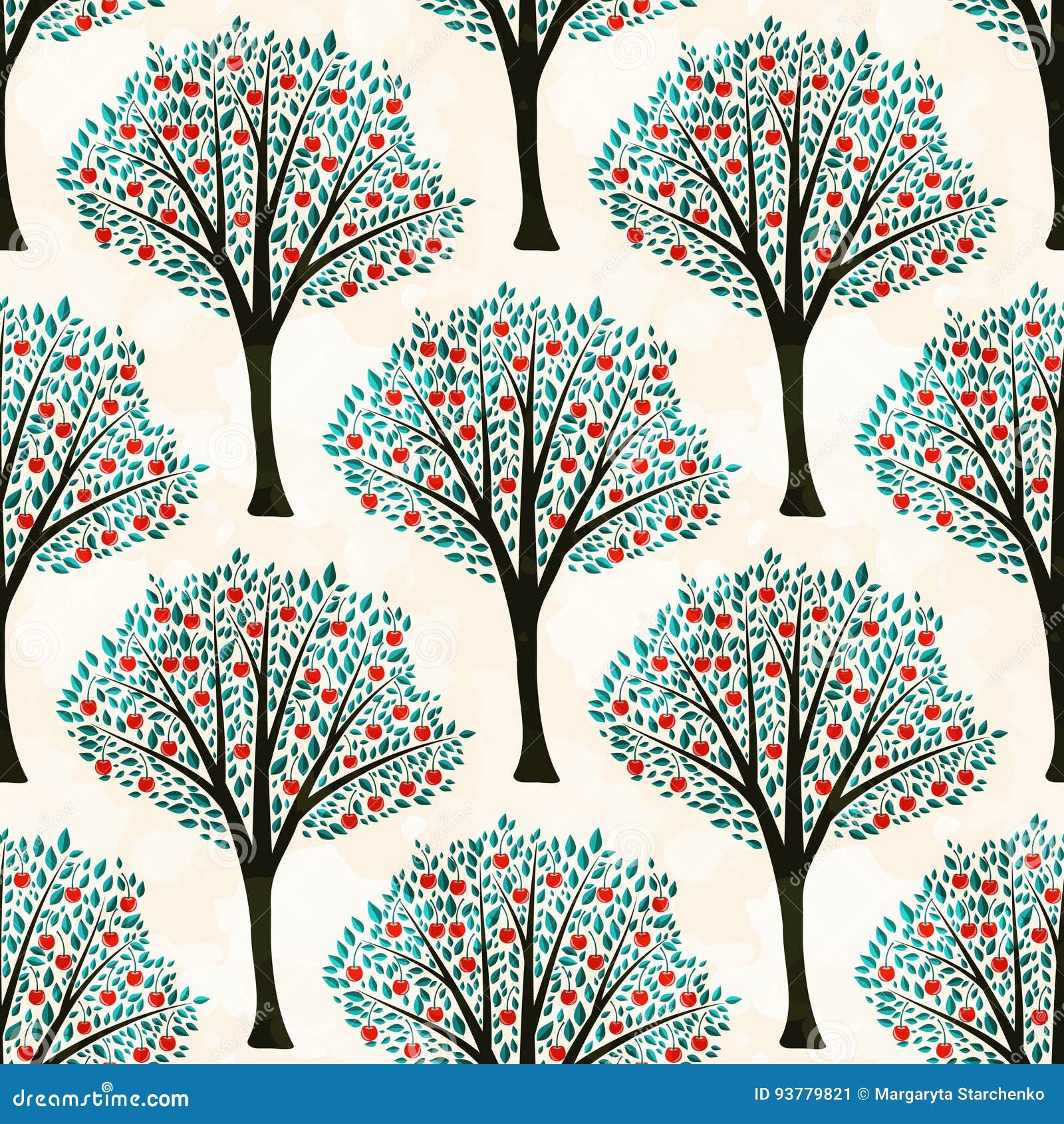 Seamless garden pattern stock vector. Illustration of decor - 93779821