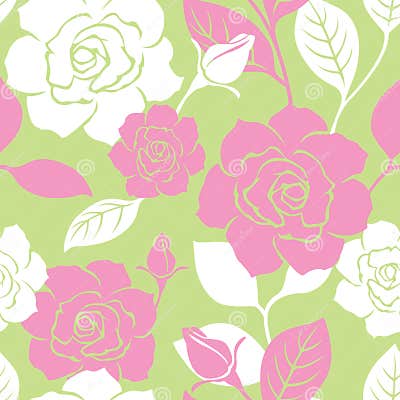 Seamless Garden Rose Pattern Stock Vector - Illustration of petal ...