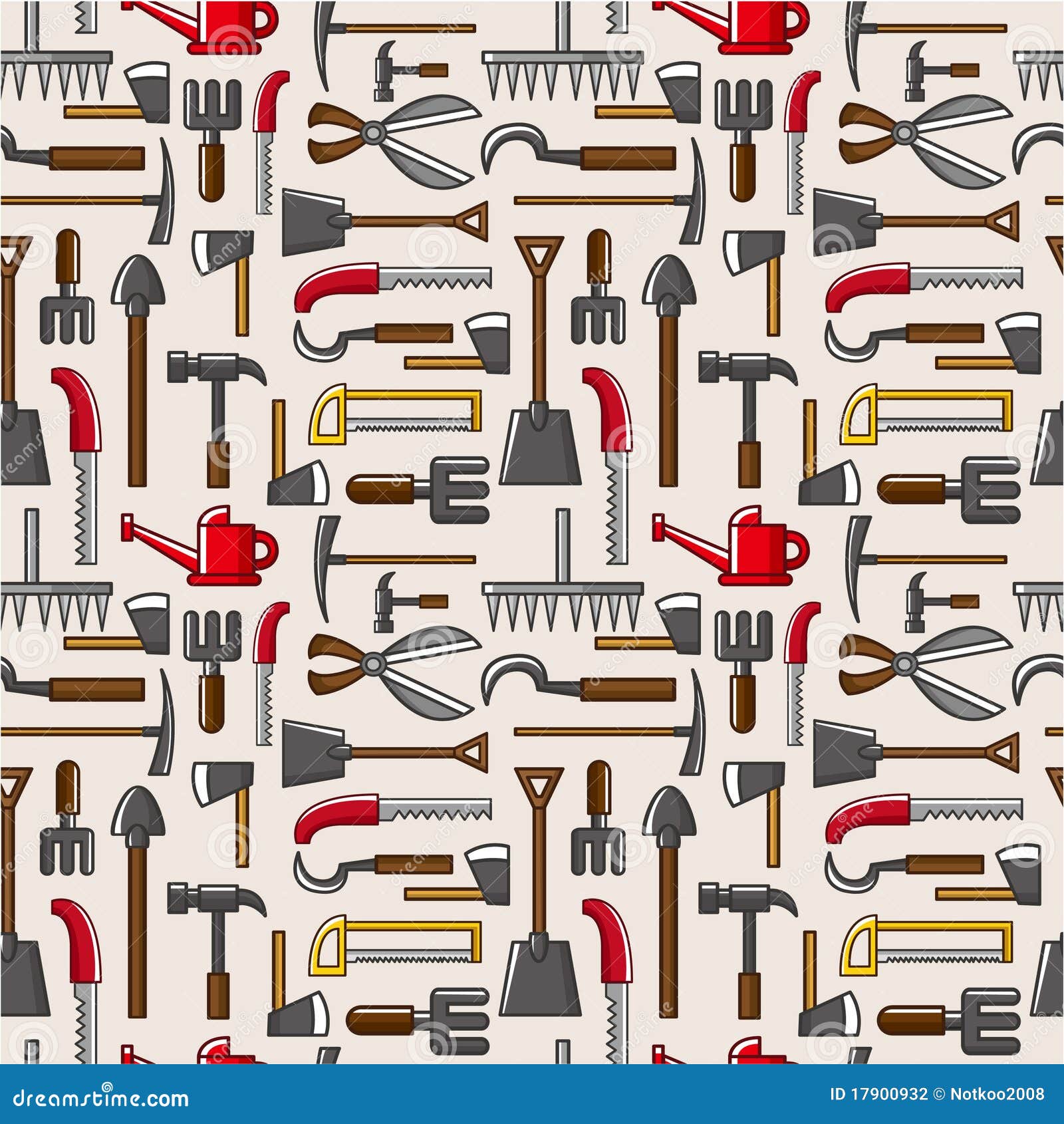 Seamless Tool Pattern Vector Illustration | CartoonDealer.com #19009364