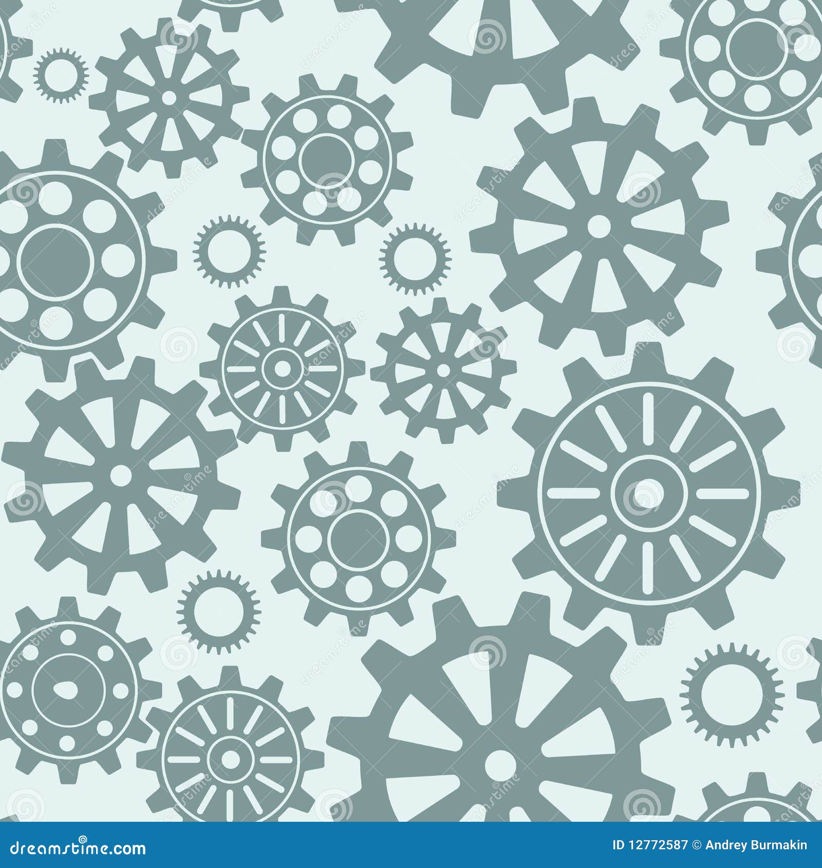 Seamless gear pattern stock vector. Illustration of clockworks - 12772587