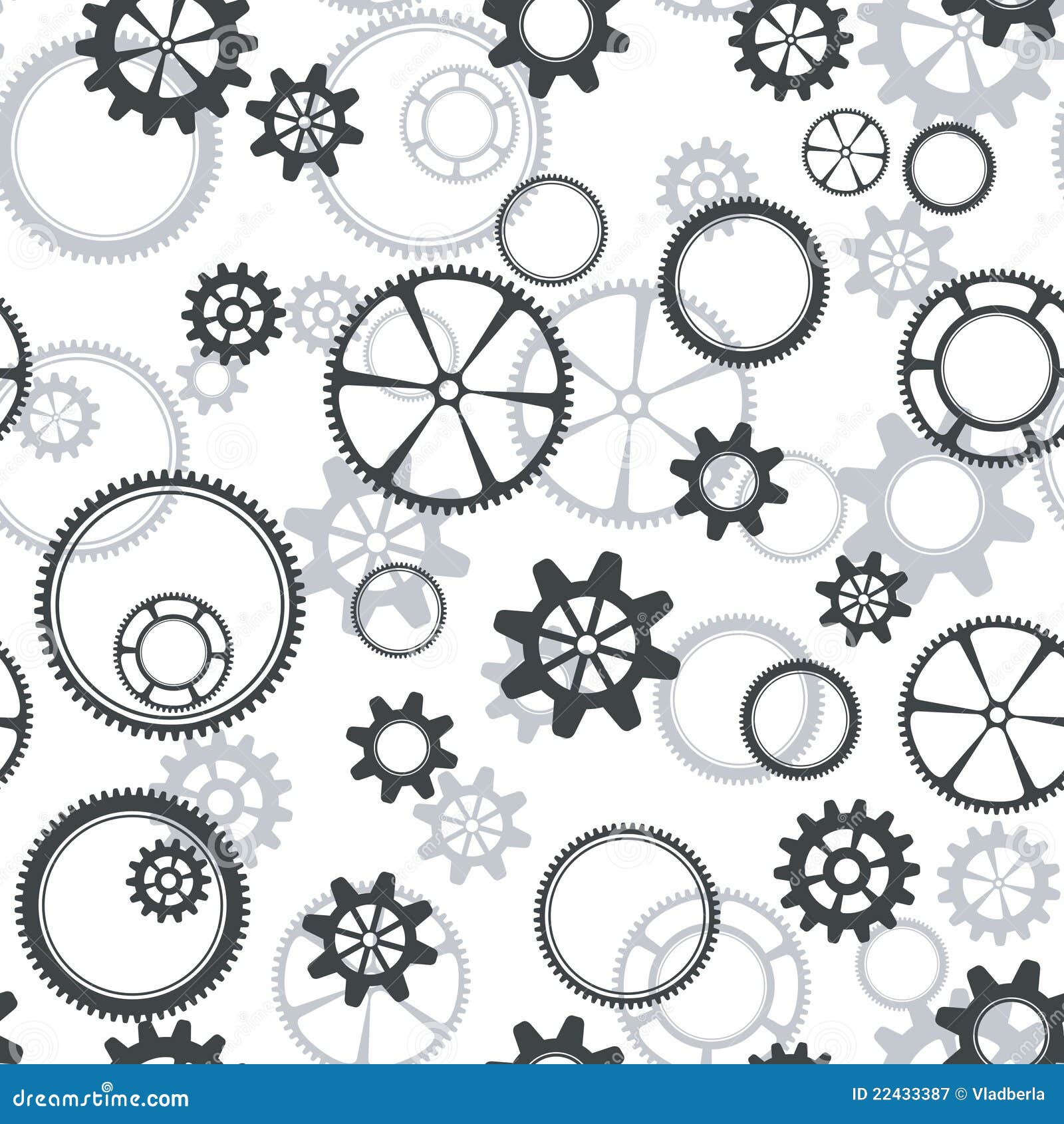 Seamless gear pattern stock illustration. Illustration of technics ...