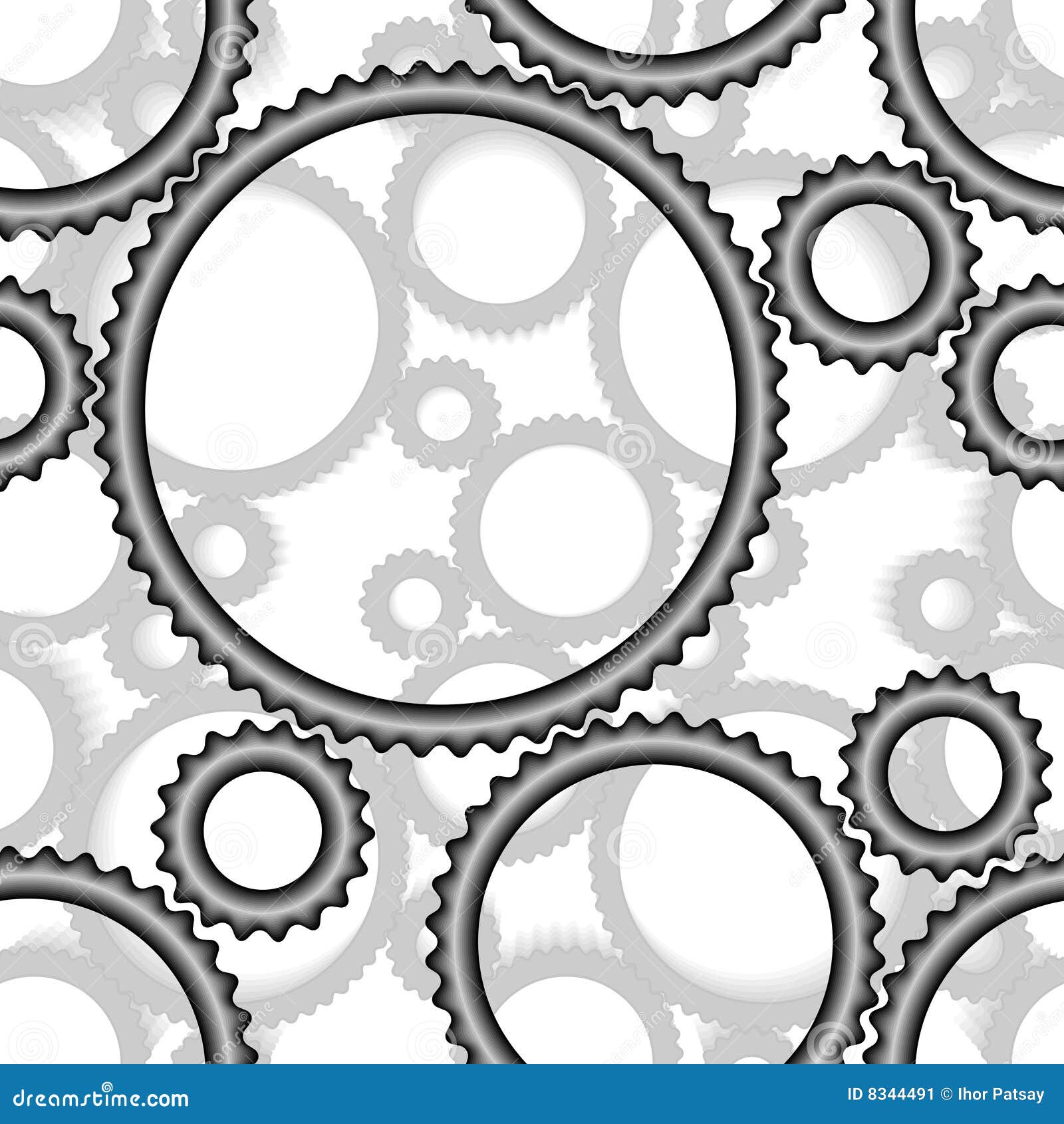 Seamless gear pattern stock vector. Illustration of engine - 8344491