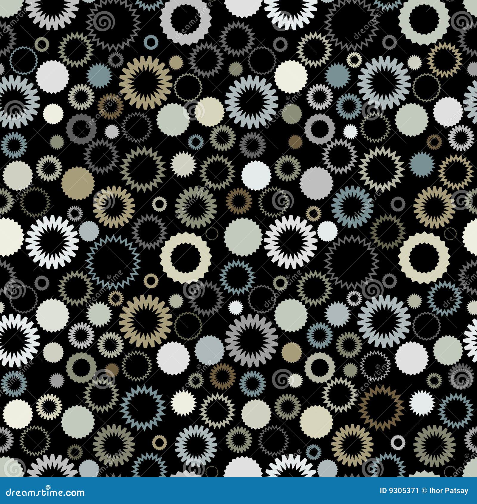 Seamless gear pattern stock vector. Illustration of elements - 9305371