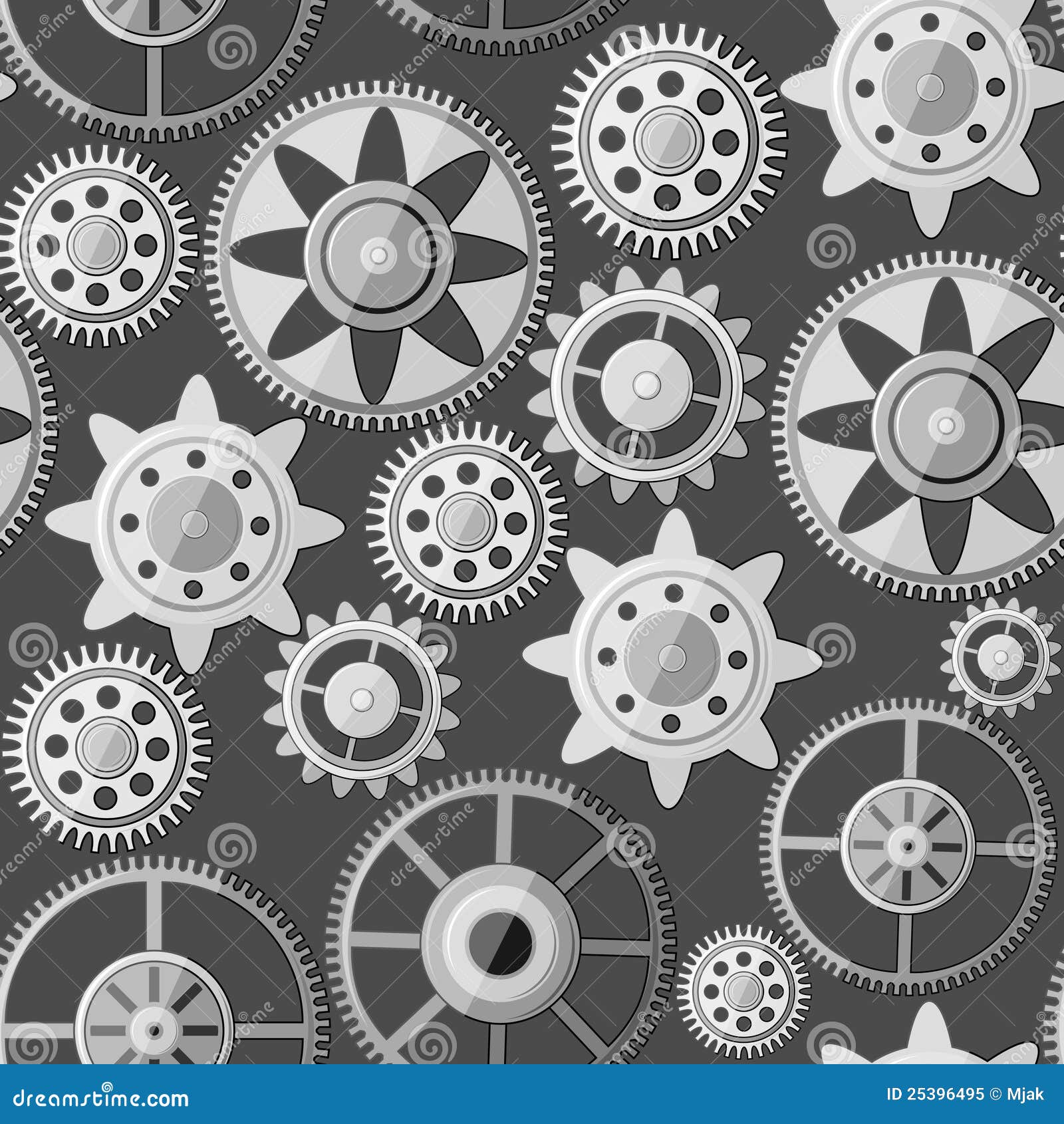 Seamless Gear Texture Cartoon Vector | CartoonDealer.com #25396495