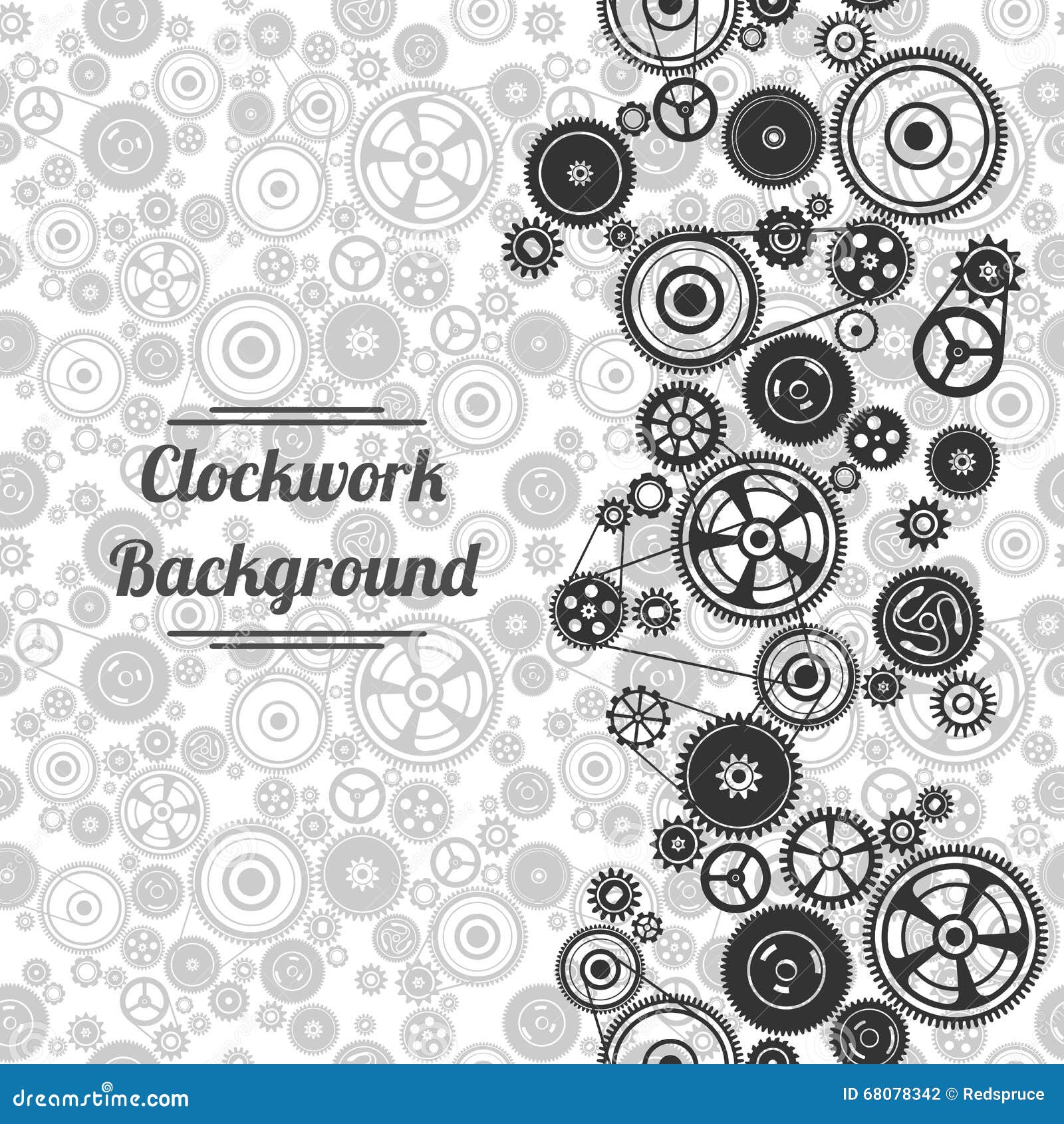 Mechanism Background With Cogwheels And Gears Cartoon Vector ...