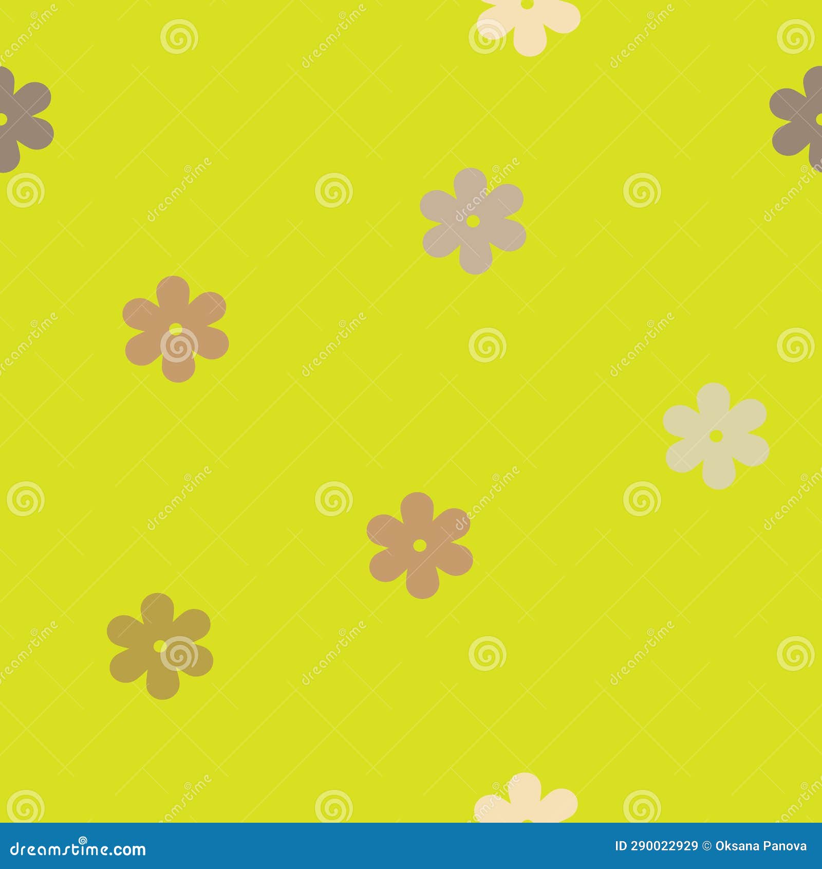 Seamless, Gentle, Simple Repeating Pattern in Flowers Stock ...