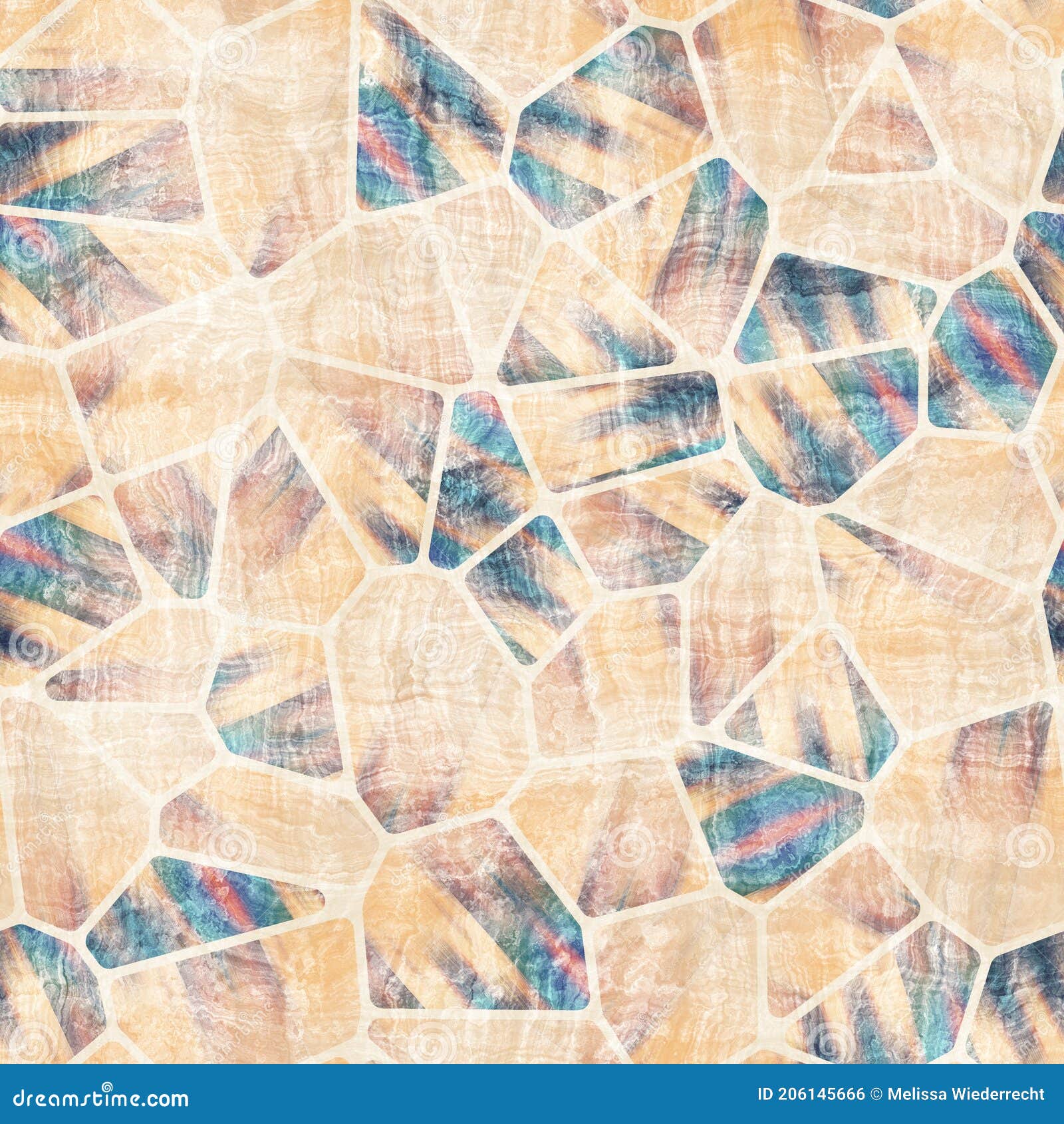 Seamless Geo Tile Shape Collage Surface Pattern Stock Illustration ...