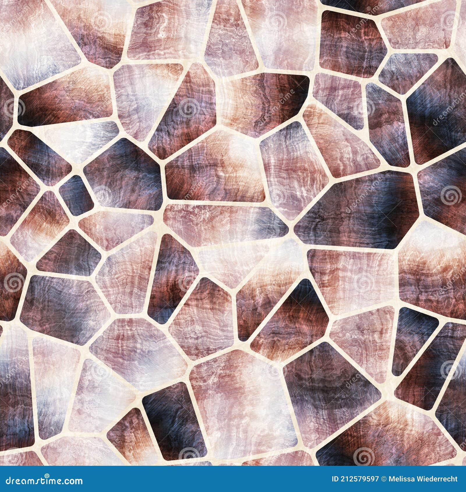 Seamless Geo Tile Shape Collage Surface Pattern Stock Illustration ...