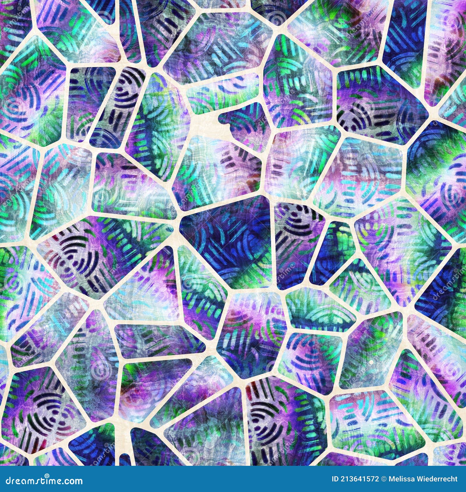 Seamless Geo Tile Shape Collage Surface Pattern Stock Illustration ...