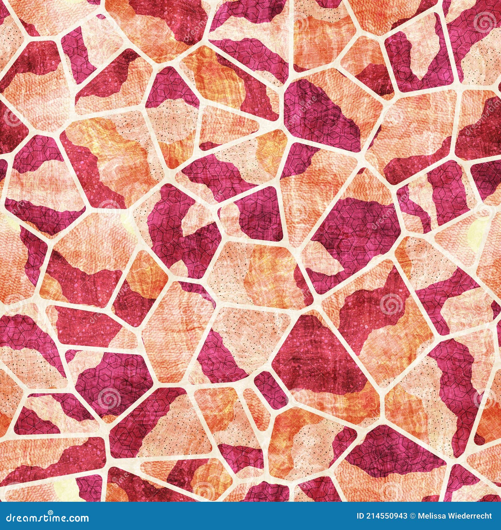 Seamless Geo Tile Shape Collage Surface Pattern Stock Image - Image of ...