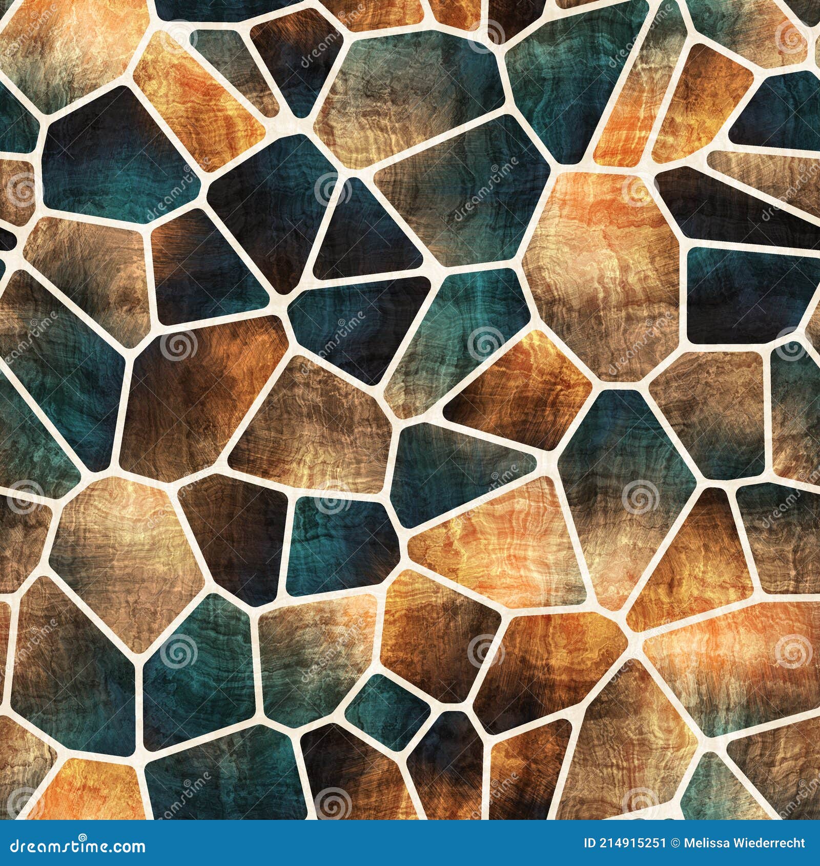 Seamless Geo Tile Shape Collage Surface Pattern Stock Illustration ...