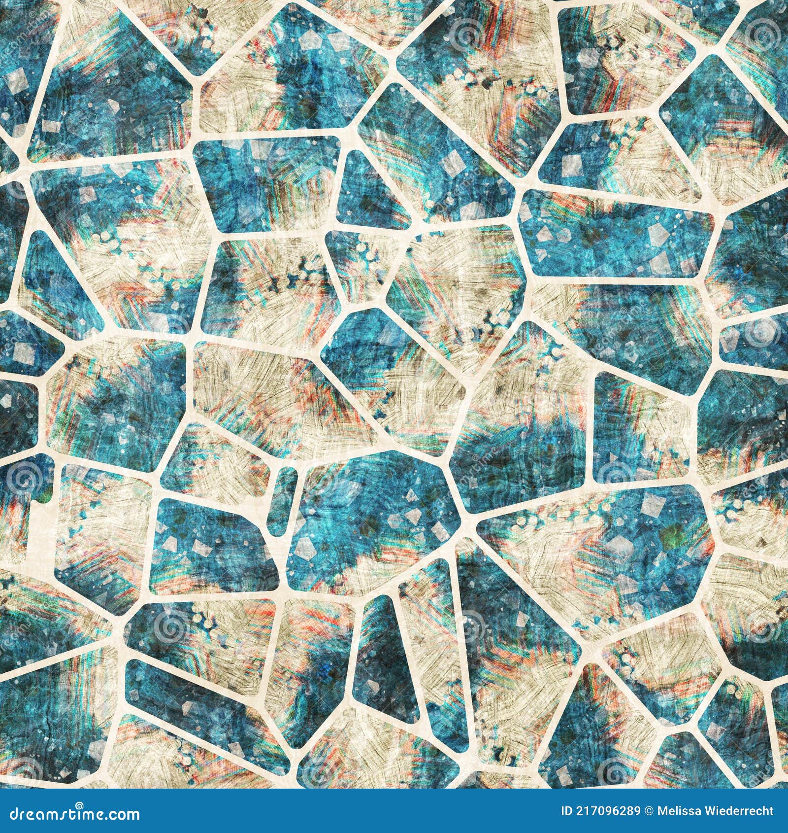 Seamless Geo Tile Shape Collage Surface Pattern Stock Image - Image of ...