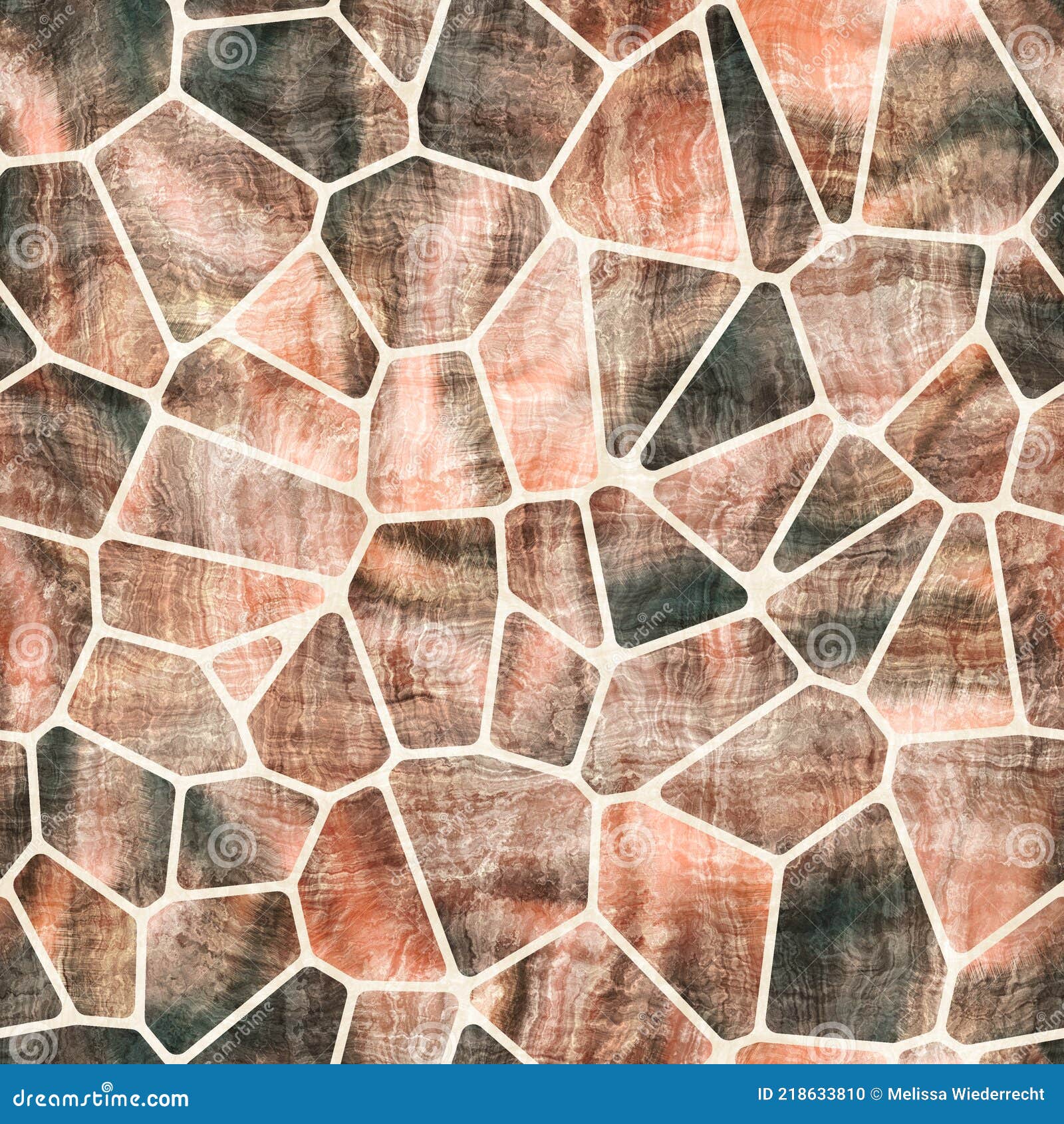 Seamless Geo Tile Shape Collage Surface Pattern Stock Illustration ...