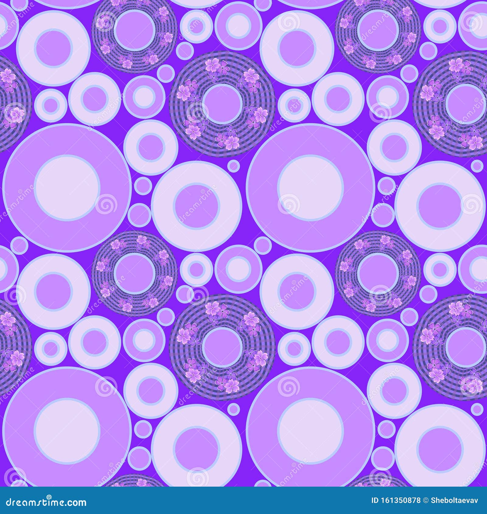 Seamless Geometric Abstract Background Decorative Different Size ...