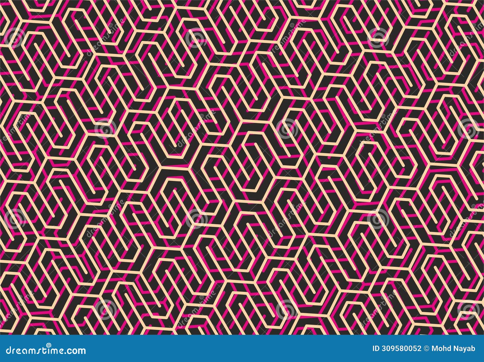 Seamless Geometric Abstract Hexagonal Pattern Cdr X6 Stock Illustration ...